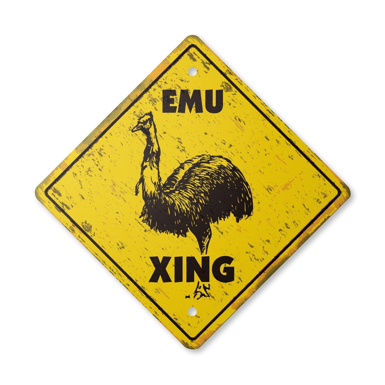 Emu Vintage Crossing Sign Zone Xing | Indoor/Outdoor Plastic | 12" Tall ...