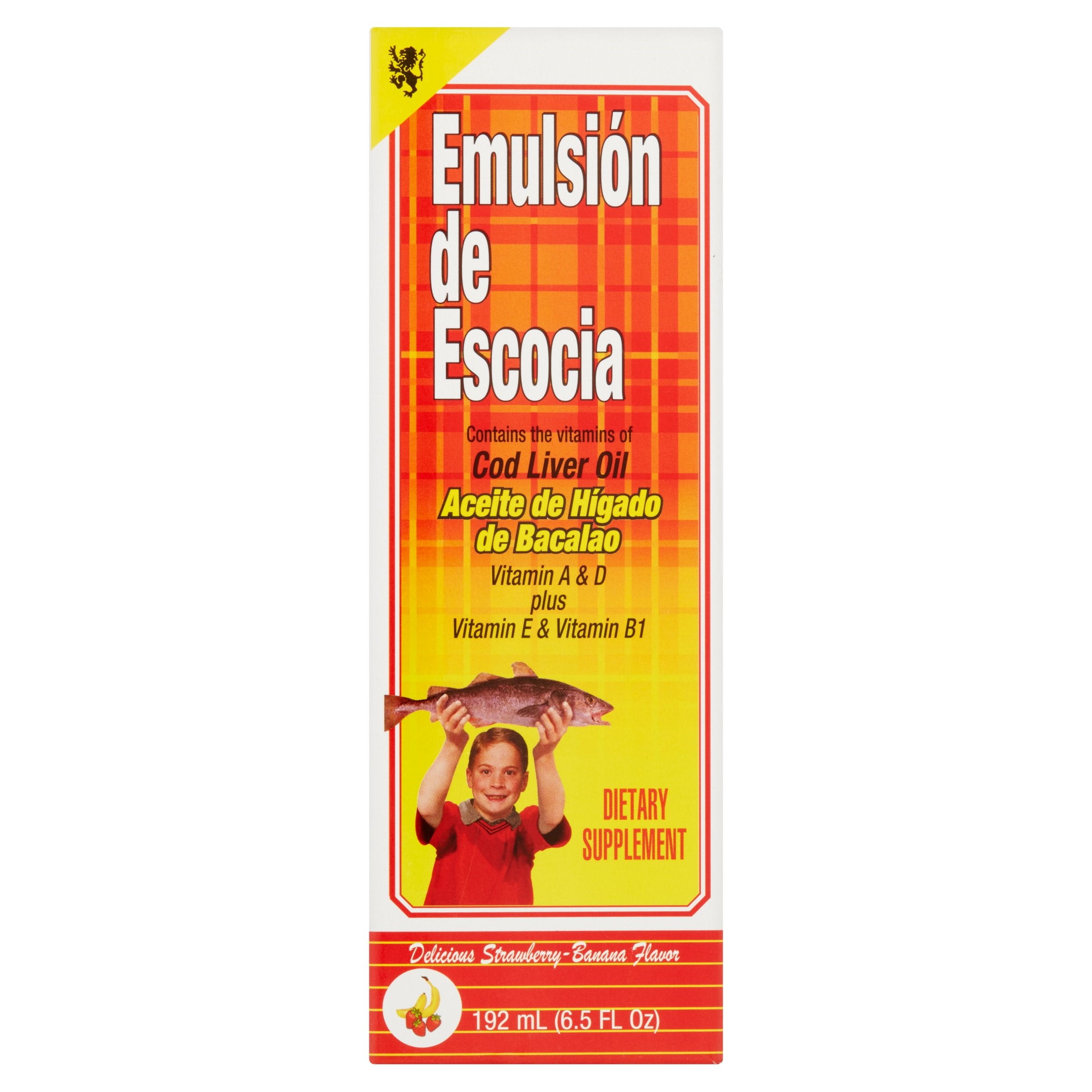 Emulsion De Escocia Strawberry-Banana Flavor Vitamin Supplement, 6.5 Fl ...