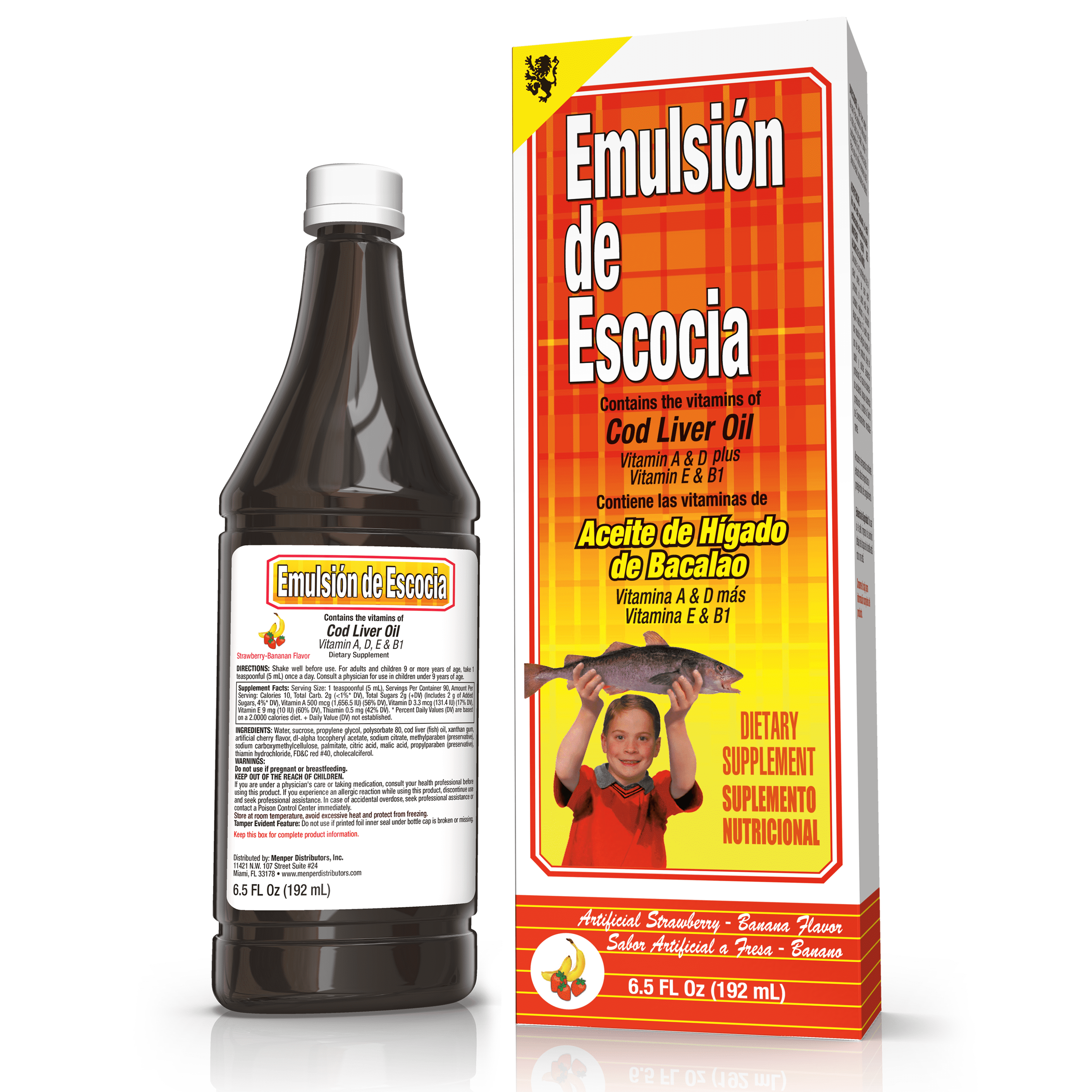 Emulsión de Escocia Cod Liver Oil Liquid, Omega-3, Vitamins A D E B1 ...