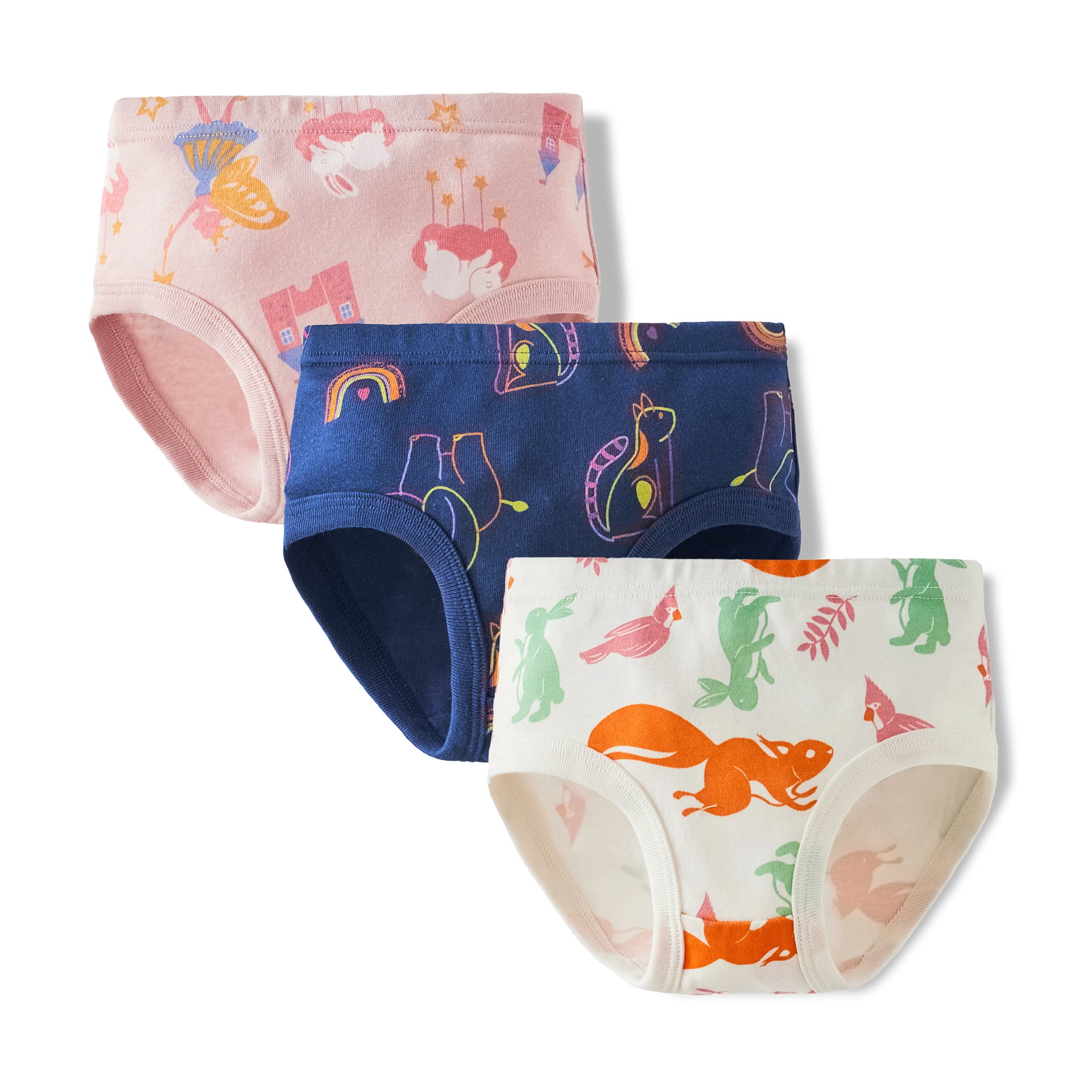 Emy Dola 3 Pack Little Girls Briefs 100% Cotton Cartoons Kids ...