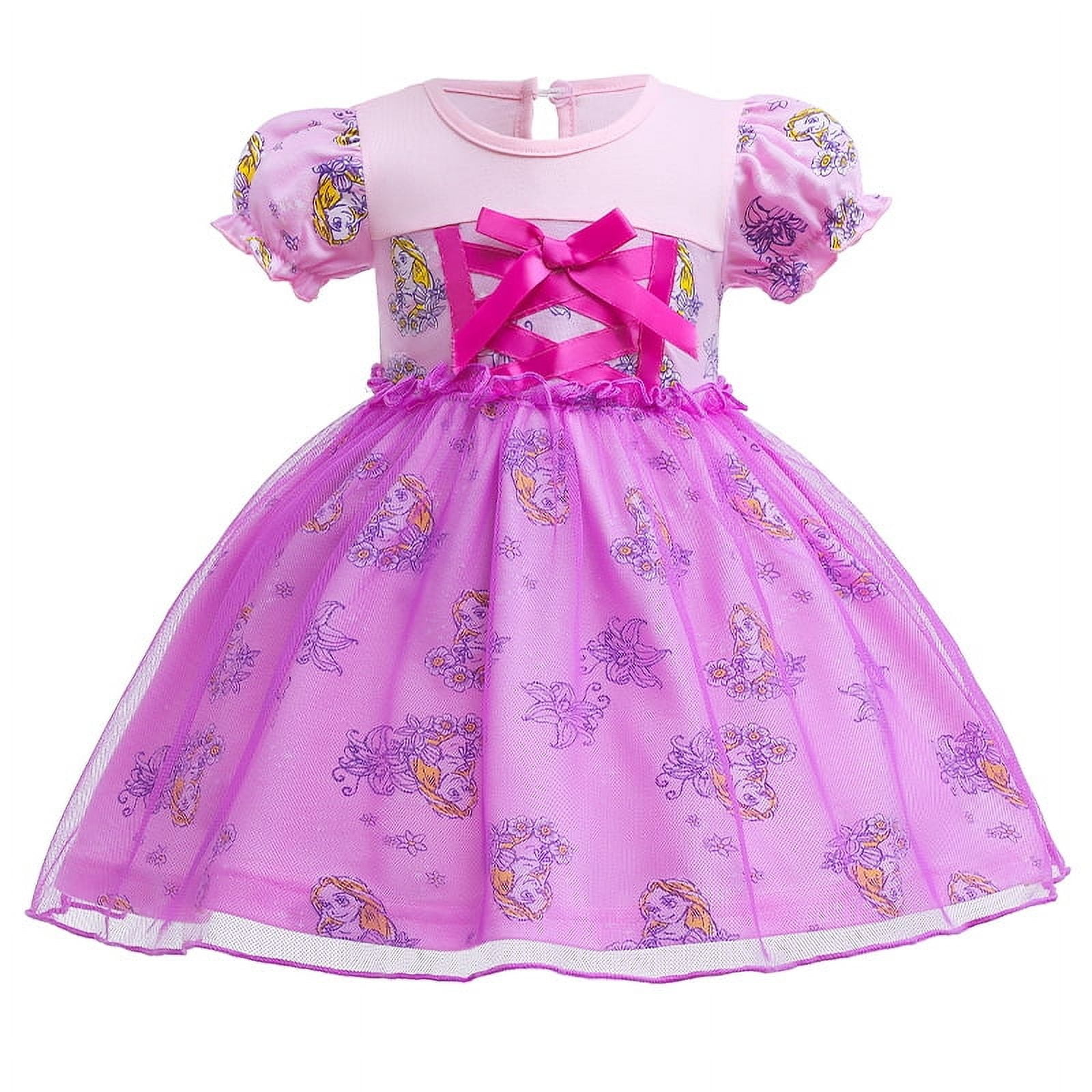 Emy Dola Baby Girl Cartoon Lace Dress Toddler Puff Sleeve Princess Tutu ...
