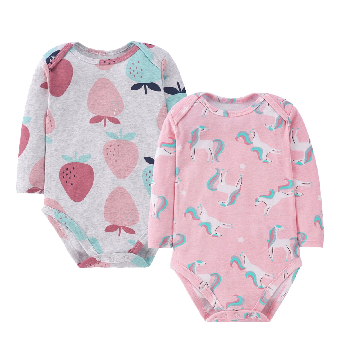 Emy Dola Baby Grils Rompers Soft Cotton Long Sleeve Bodysuit for 3-24M ...