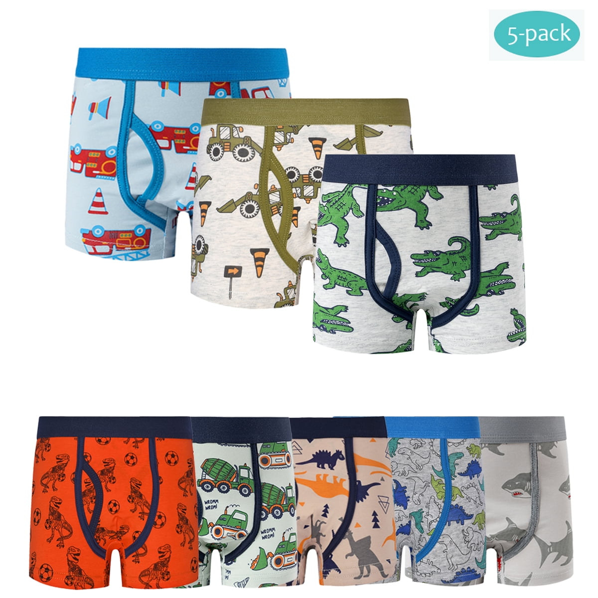 Emy Dola Cartoons Cotton Boys' Boxer Underwear Toddler Little Kids ...