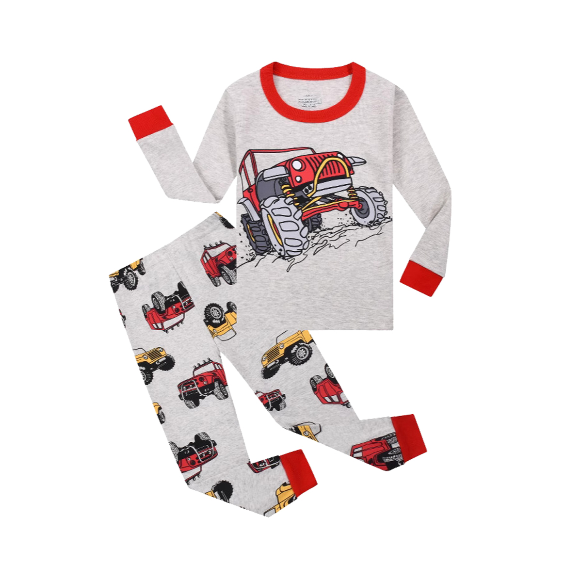 Emy Dola Kids Boys Truck Train Patern Sleepwear Toddler Boys Sung Fit ...