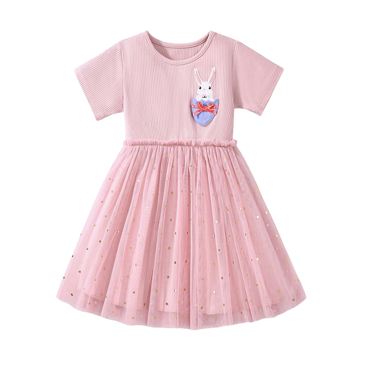 Emy Dola Little Girls Bunny Appliques Tutu Dress Princess Fluffy Tiered ...