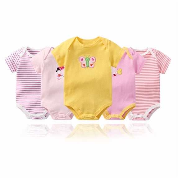 Emy Dola Unisex Baby Rompers 100% Cotton Short Sleeve Romper Onesies for Boys & Girls 0-24M ...