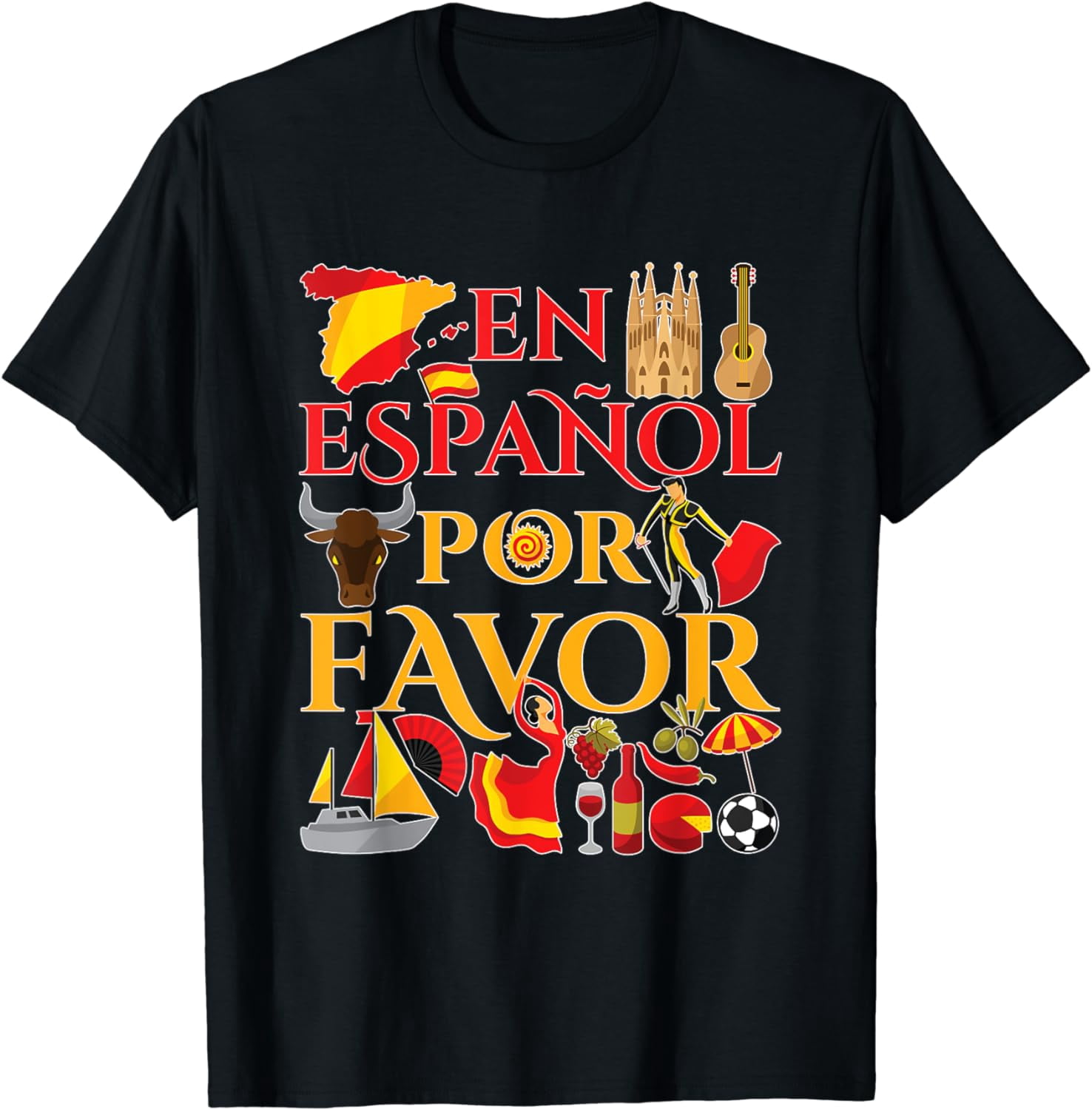 En Espanol Por Favor Spanish Teacher Maestra Back to School T-Shirt ...