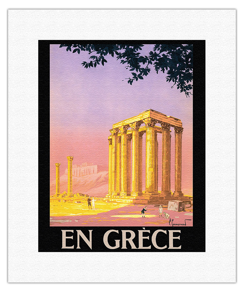 En Grèce (in Greece) - Ancient Temple of Zeus - Athens Greece - Vintage ...