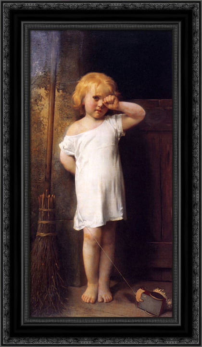 En Penitence 16x24 Black Ornate Wood Framed Canvas Art by Perrault ...