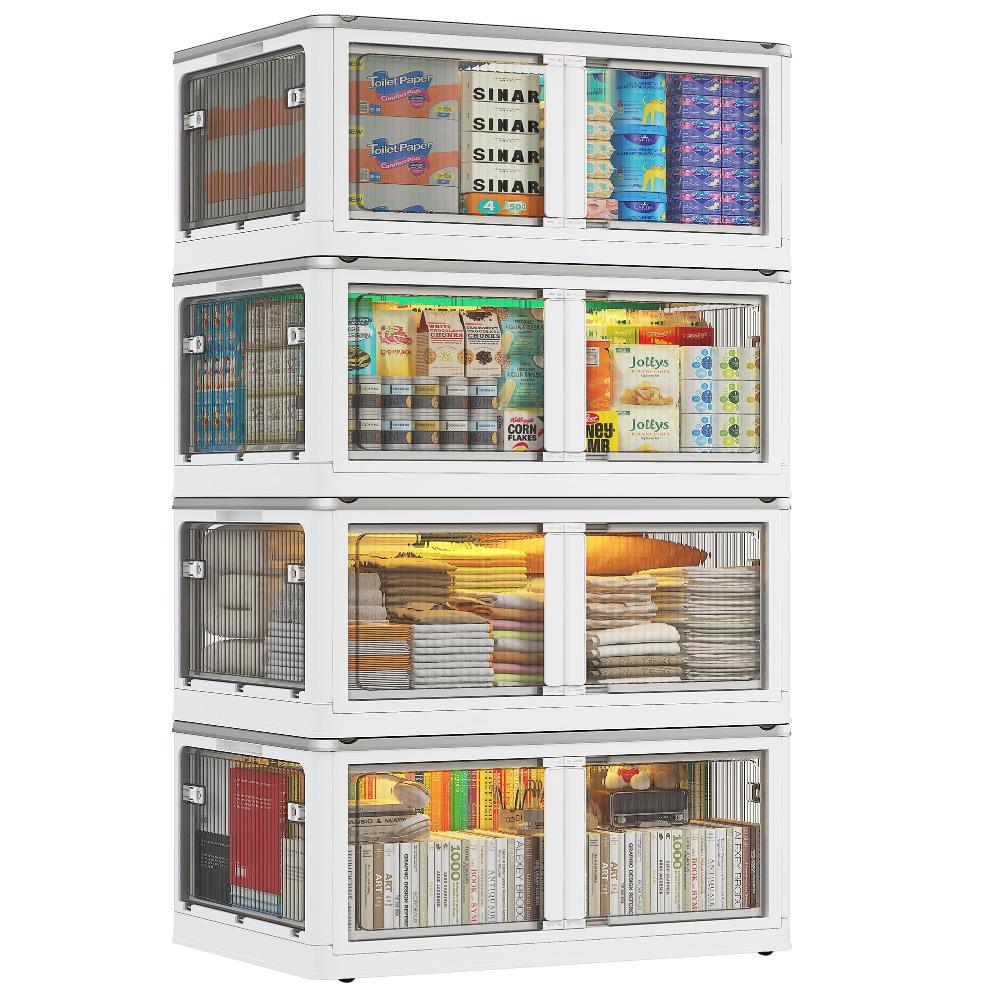 EnHomee 120GAL BIG & TOUGH Storage Bins with Locking Lids, XLARGE ...