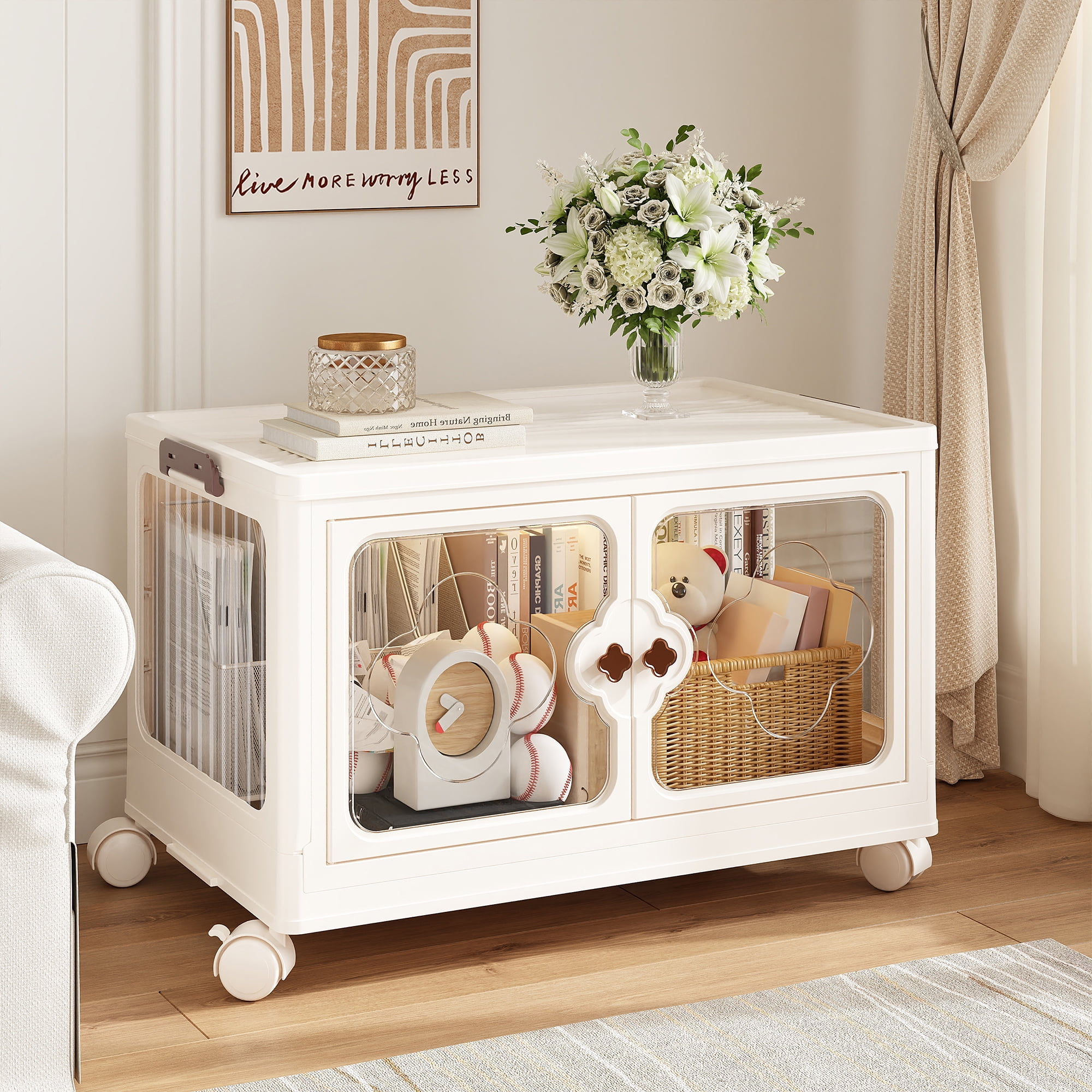 EnHomee 1PC Storage Bins with Lids & Wheels Collapsible Storage Bins ...