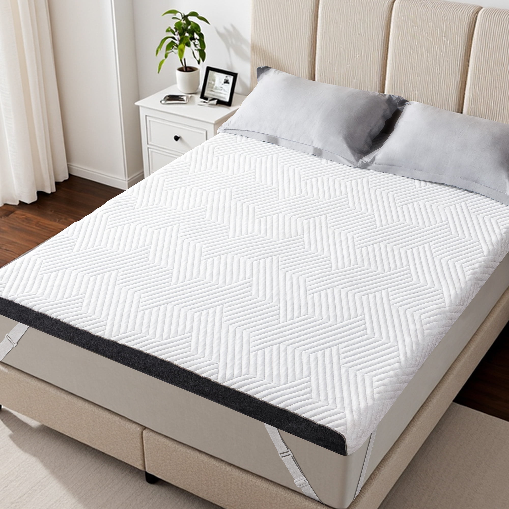 EnHomee 3 inch King Size Mattress Topper Memory Foam Mattress Topper ...