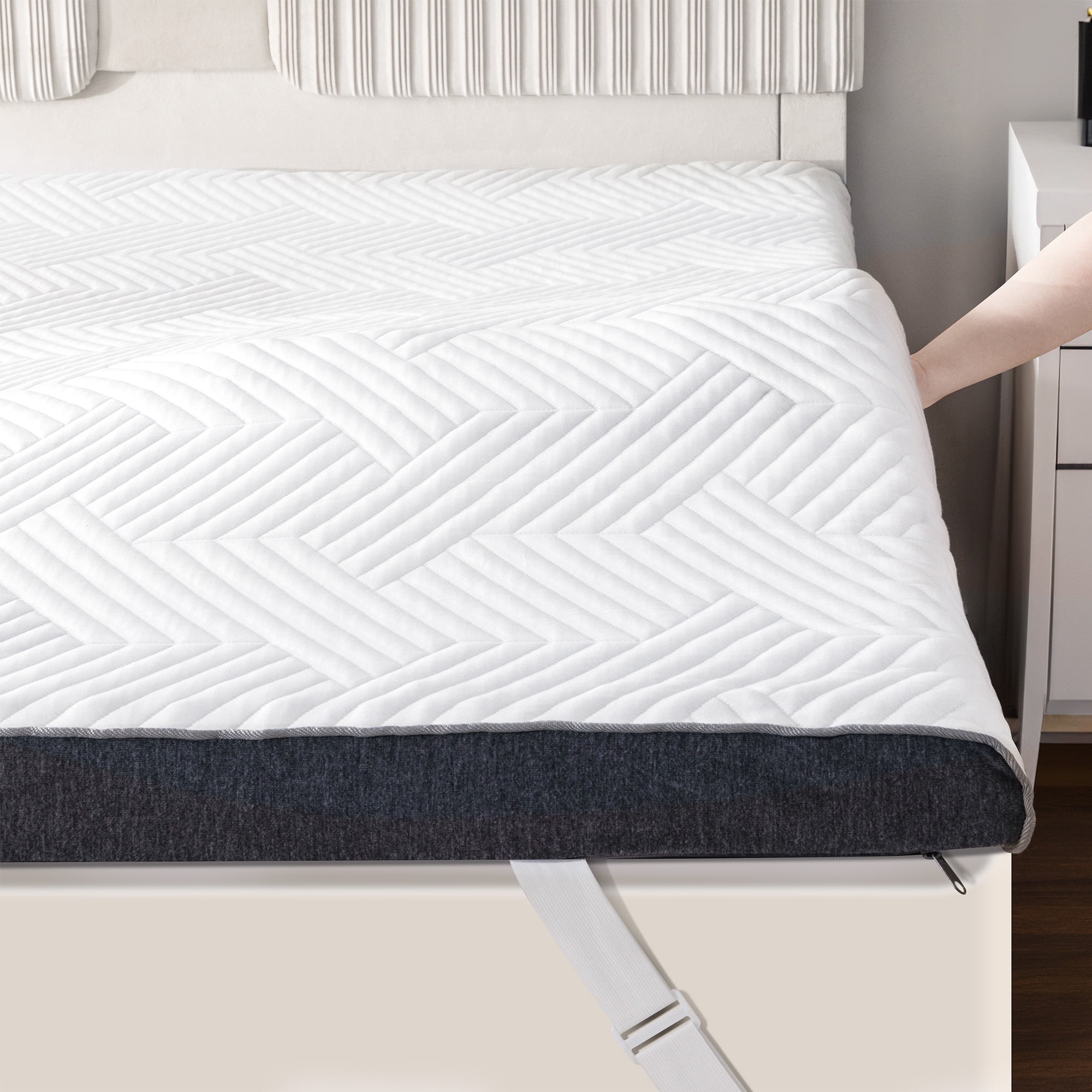 EnHomee 4 inch King Size Mattress Topper Memory Foam Mattress Topper ...