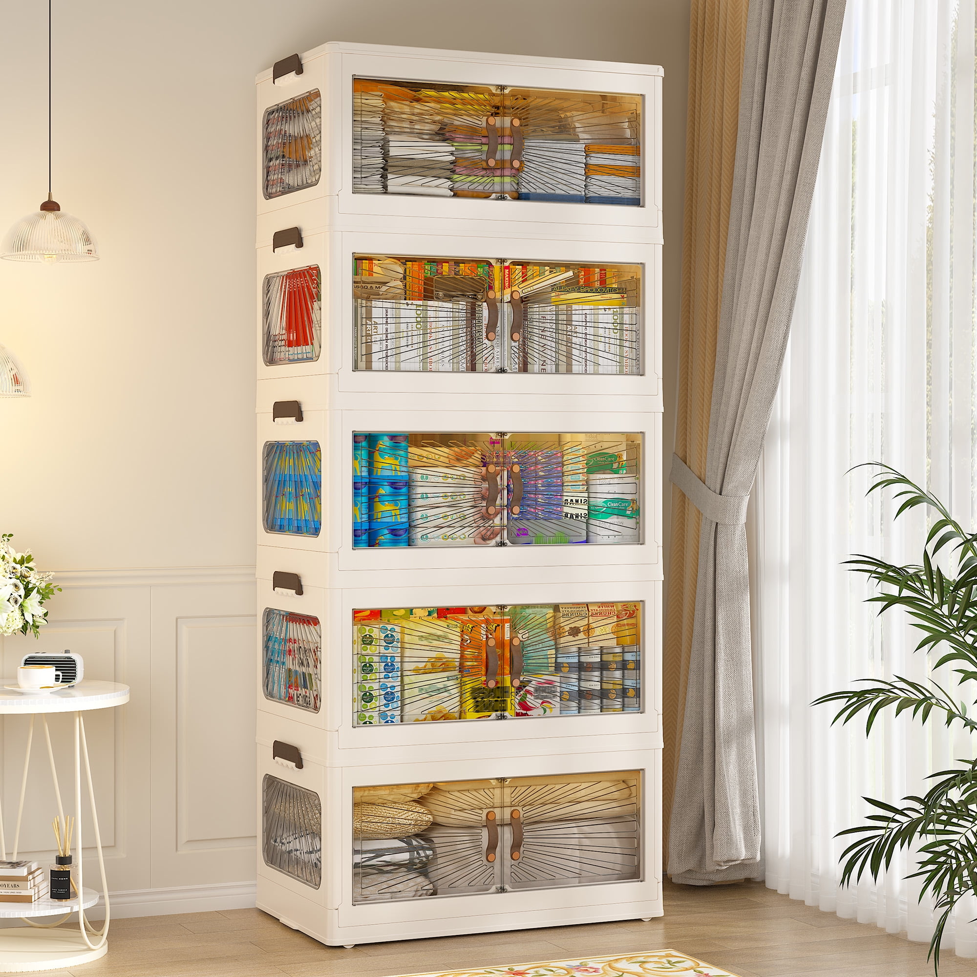 EnHomee 49GAL Large Storage Bins with Wheels Plastic Storage Bins with ...