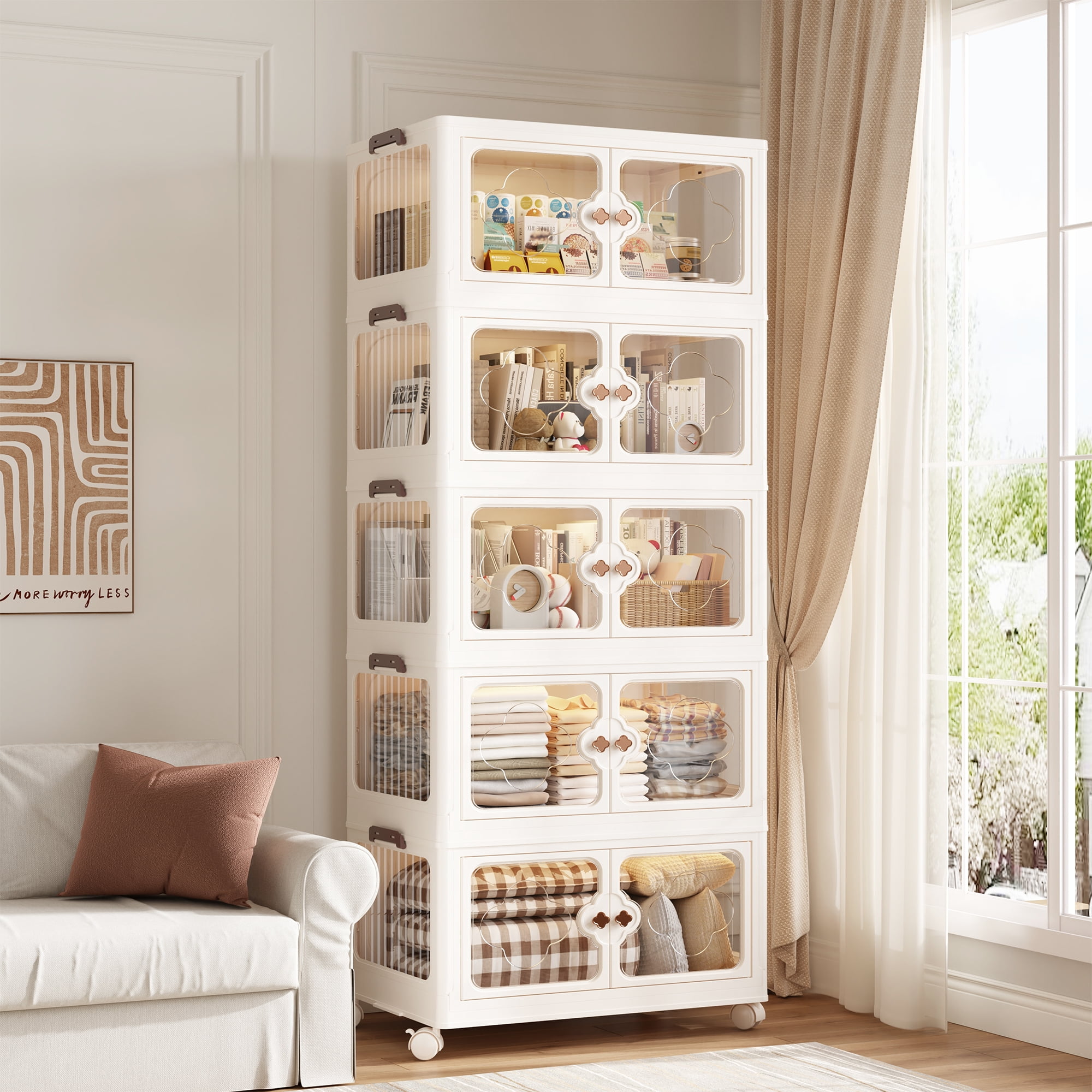 EnHomee 54GAL Large Storage Bins with Wheels Plastic Storage Bins with ...