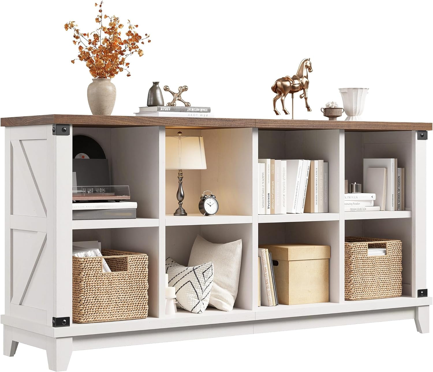 EnHomee 8 Cube Storage Organizer, Cube Organizer with Storage, Book ...