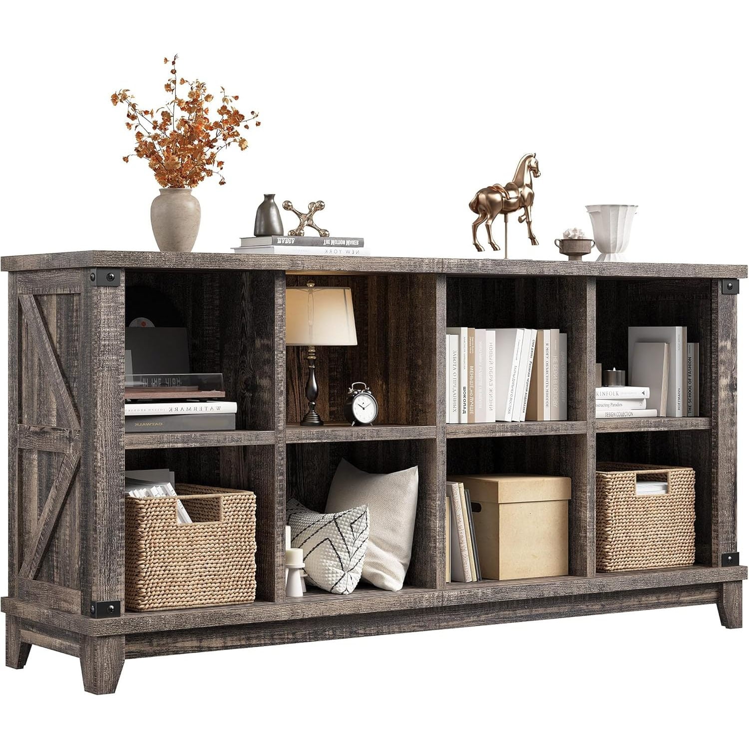 EnHomee 8 Cube Storage Organizer and Shelves for Bedroom, Book Shelf ...