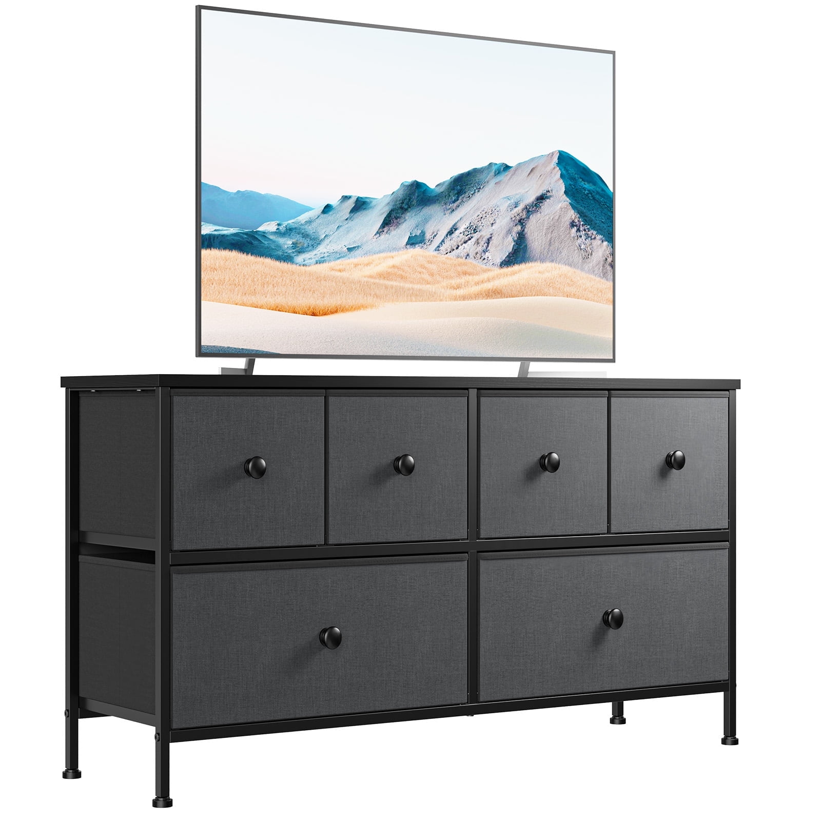 EnHomee 6-Drawer Dresser & TV Stand Combo, Media Storage Unit for ...