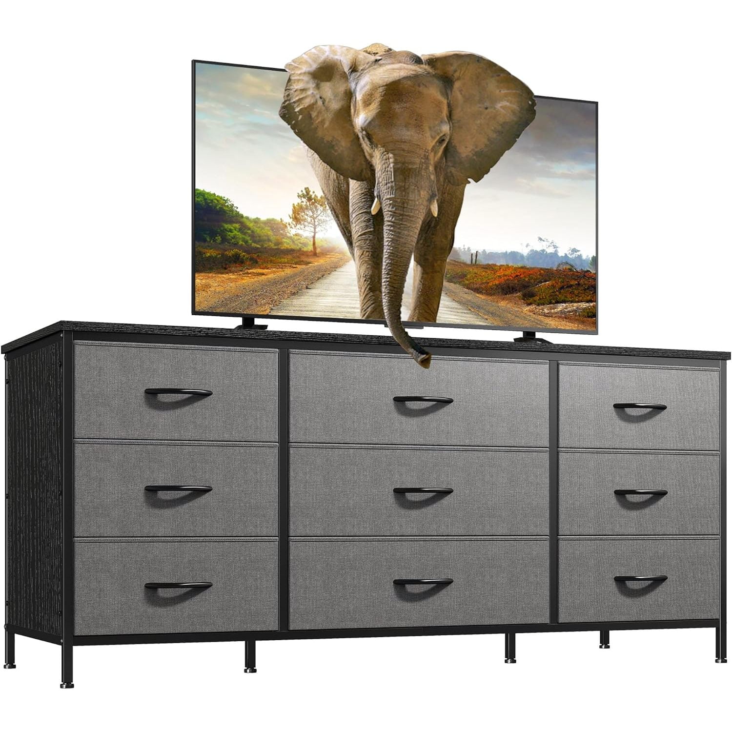 EnHomee Dresser TV Stand with Drawers, Media Console Table for 60 ...