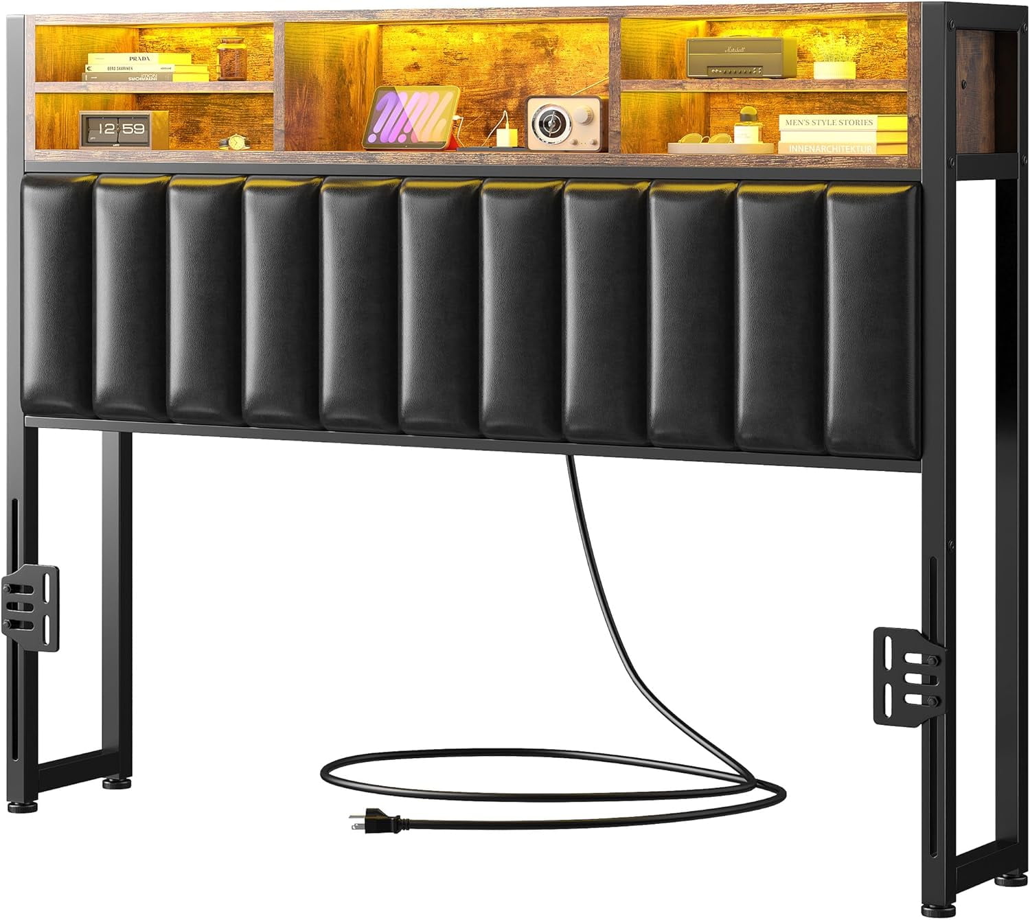 EnHomee Headboard Queen Size with USB & Type C Port, Queen Headboard ...