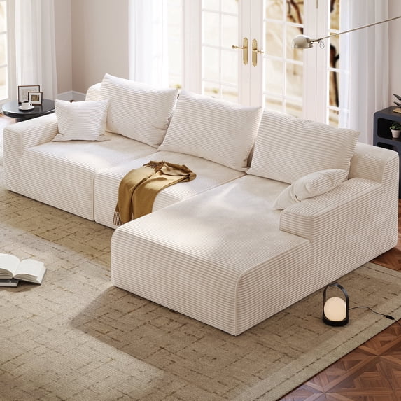 EnHomee Modular L-Shaped Sectional Sofa for Livingroom Boneless ...