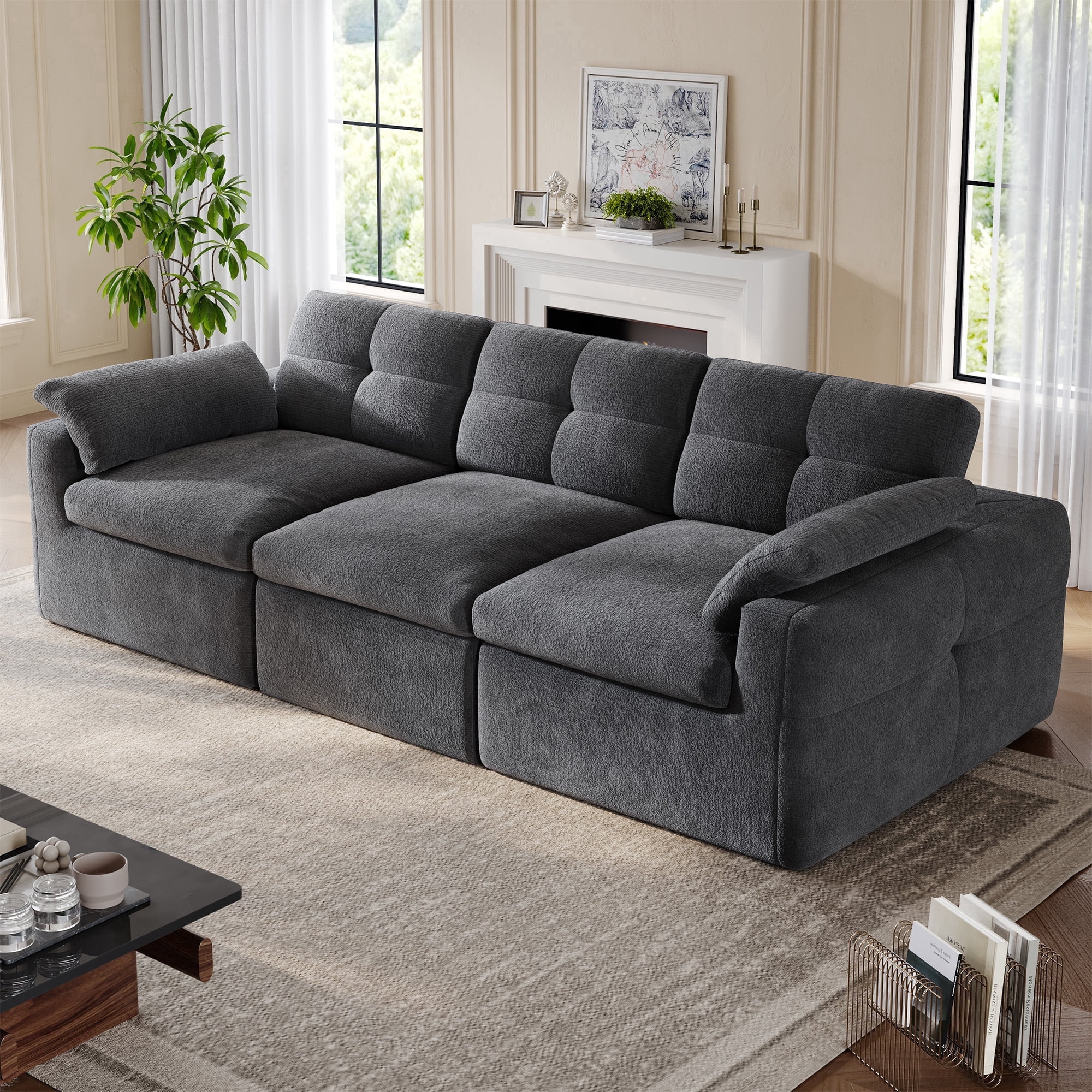 EnHomee Modular Sectional Sofa for Living Room Cloud Sofa Couch with ...