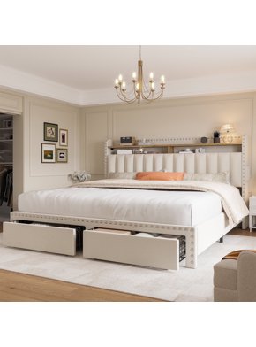 Queen Bed Frames in Bed Frames - Walmart.com