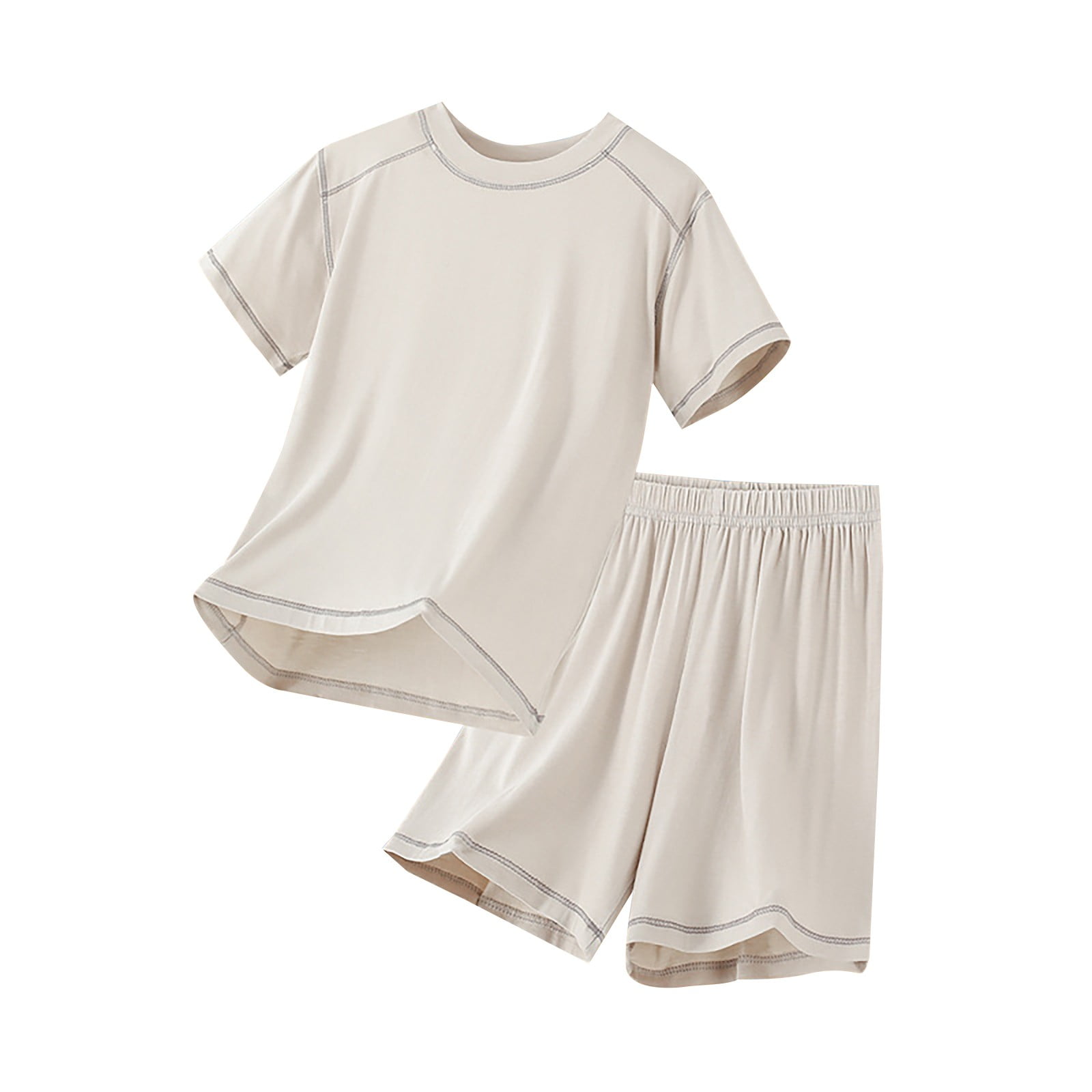 EnJoCho 2pc Soft 𝐏ajamas Sets for Kids Short Sleeve Thin Loose Tops ...