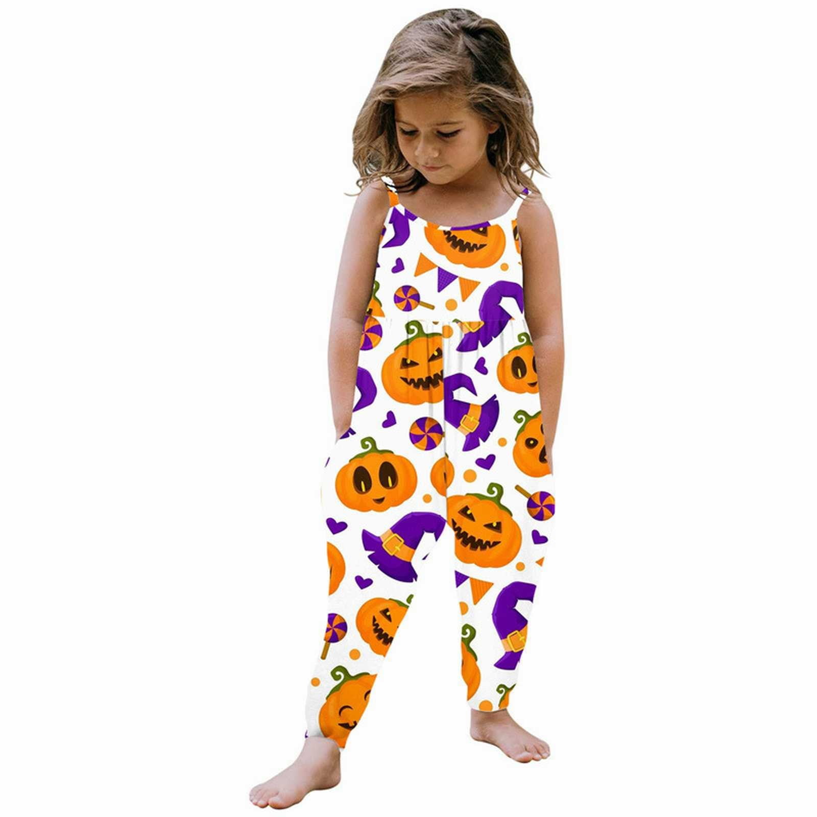 EnJoCho Adjustable Strap Halloween Romper for Toddlers, Cartoon ...