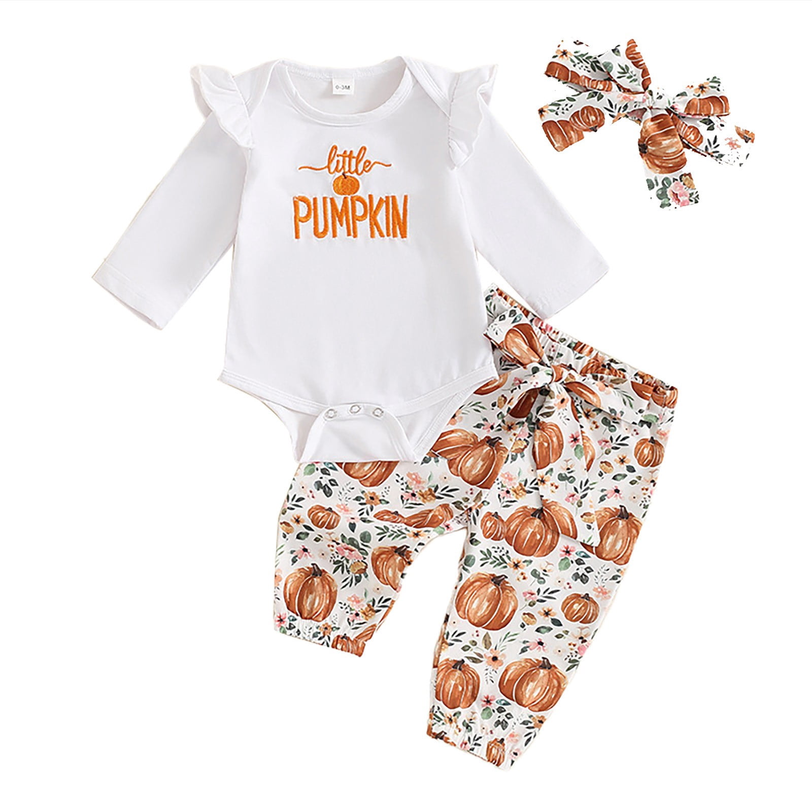 EnJoCho Baby Baby Girl Western Romper Top and Bow Pants Set with ...