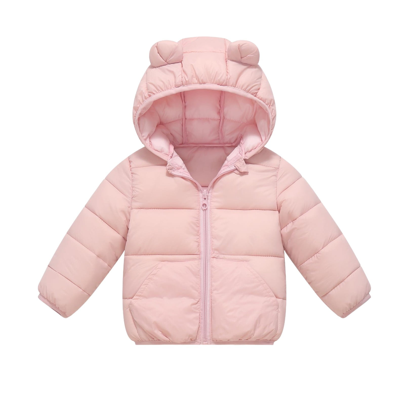 EnJoCho Baby Hooded Down Jacket Light Puffer Winter Coats Toddler Ears ...