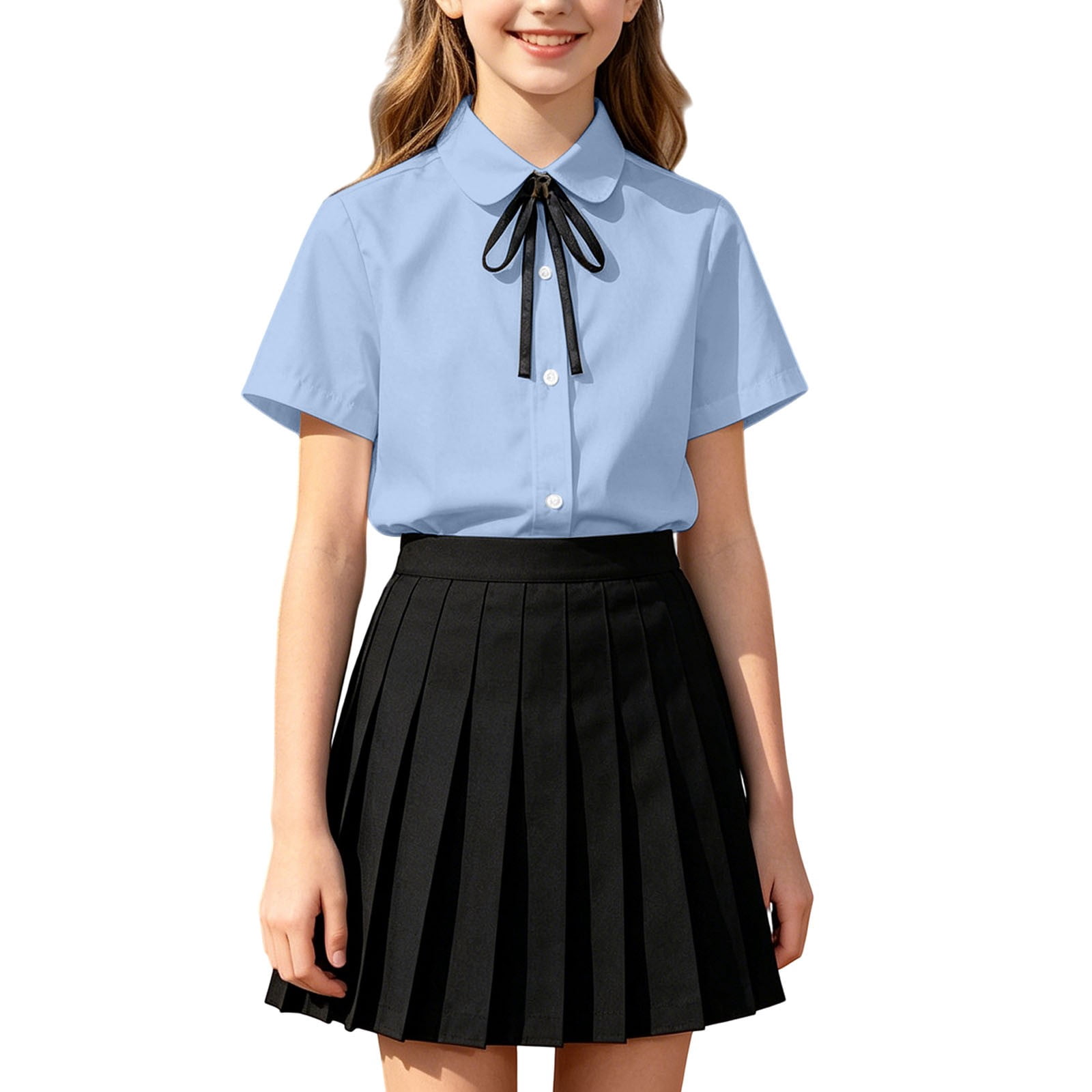 EnJoCho Back-To-School Girls Short Sleeve T-Shirt Teen Girls Collared ...