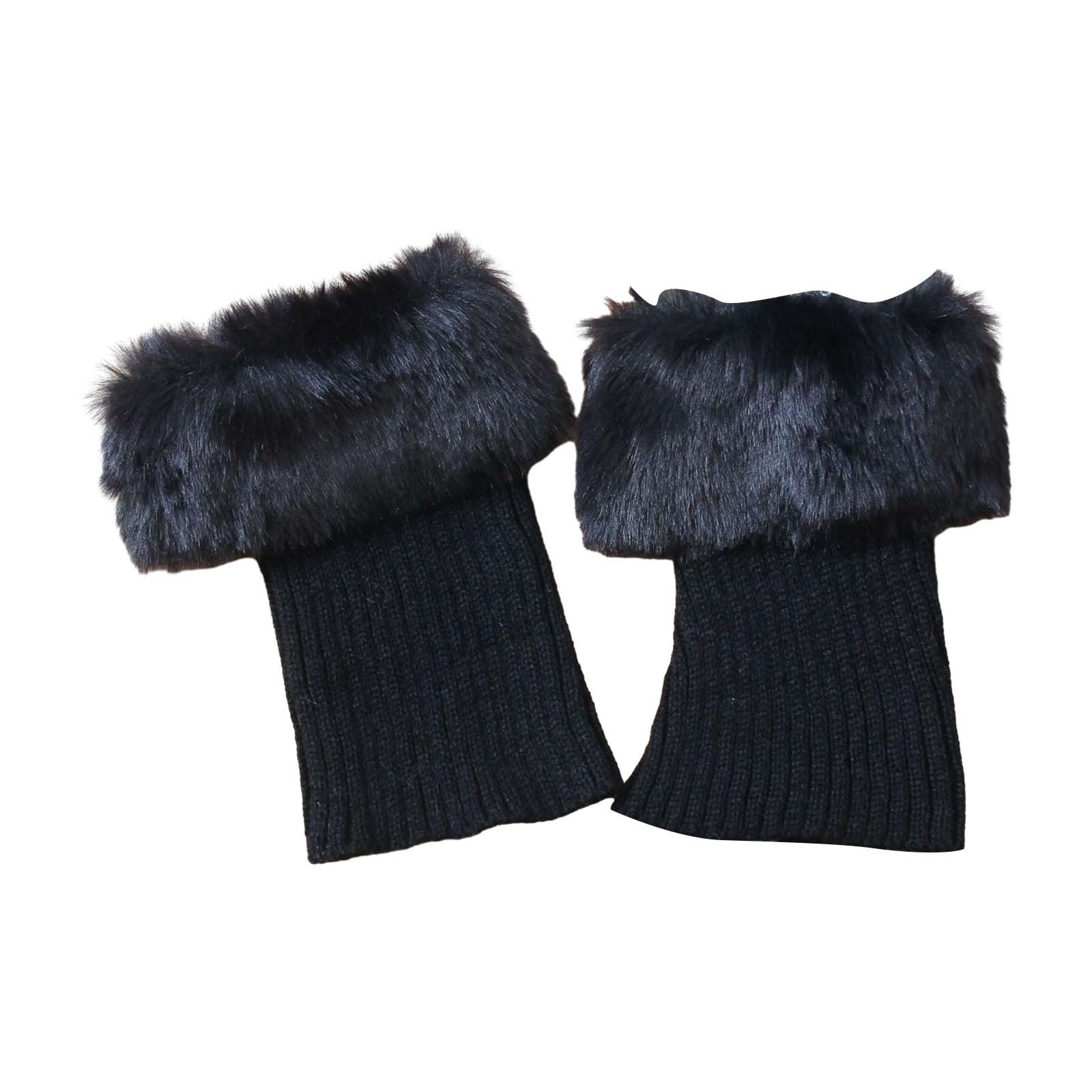 EnJoCho Boot Socks Pairs Warmers Boot Womens Winter Topper Leg 2 Plush ...