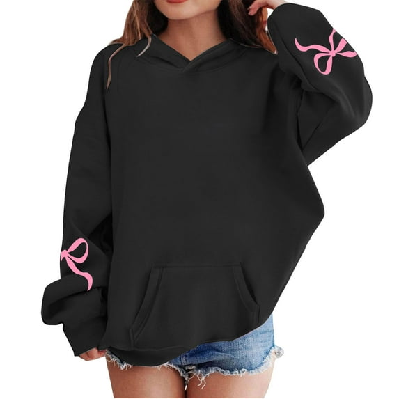 EnJoCho Bow Hoodie for Girls Kids Graphic Cute Hoodies Girl's Leopard ...