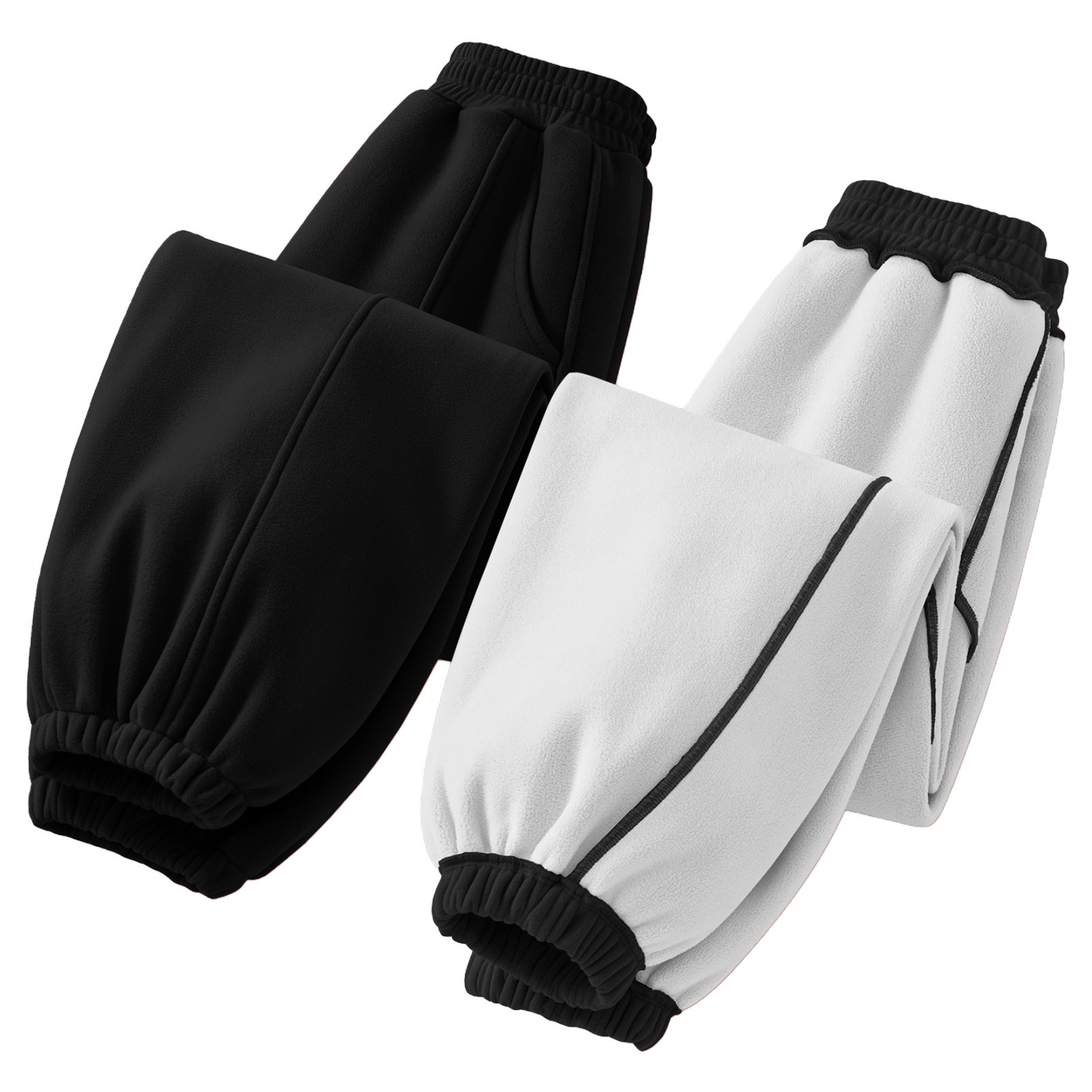 EnJoCho Boys Girls Cotton Winter Pants Fleec𝖾 Lined Thick Cuff ...