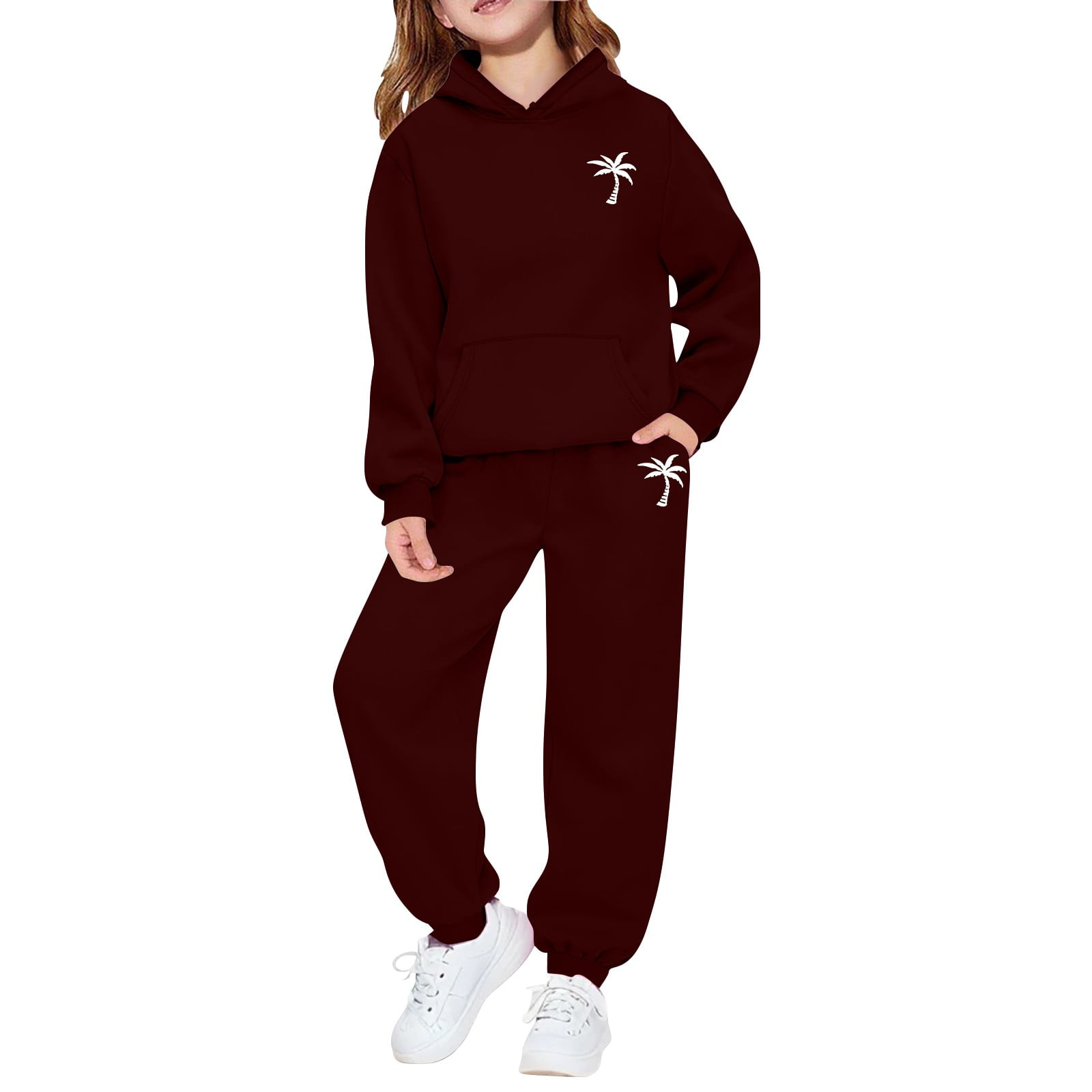 EnJoCho Boys Girls Dance Sweatsuits 2 Piece Hoodie Sweatshirt Track ...