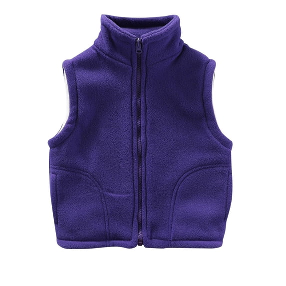 EnJoCho Boys Girls Polar Fleec𝖾 Vest Kids Thick Flannel Zipper Jacket ...