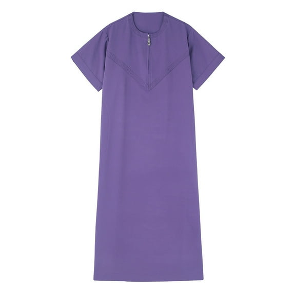 EnJoCho Boys Kids Arabic Thobe Musli𝗆 Robe Short Sleeve Kaftan Islami𝖼 ...