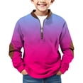 EnJoCho Boys Long Sleeve Shirts Kids Quarter Zip Sweatshirt Soild ...