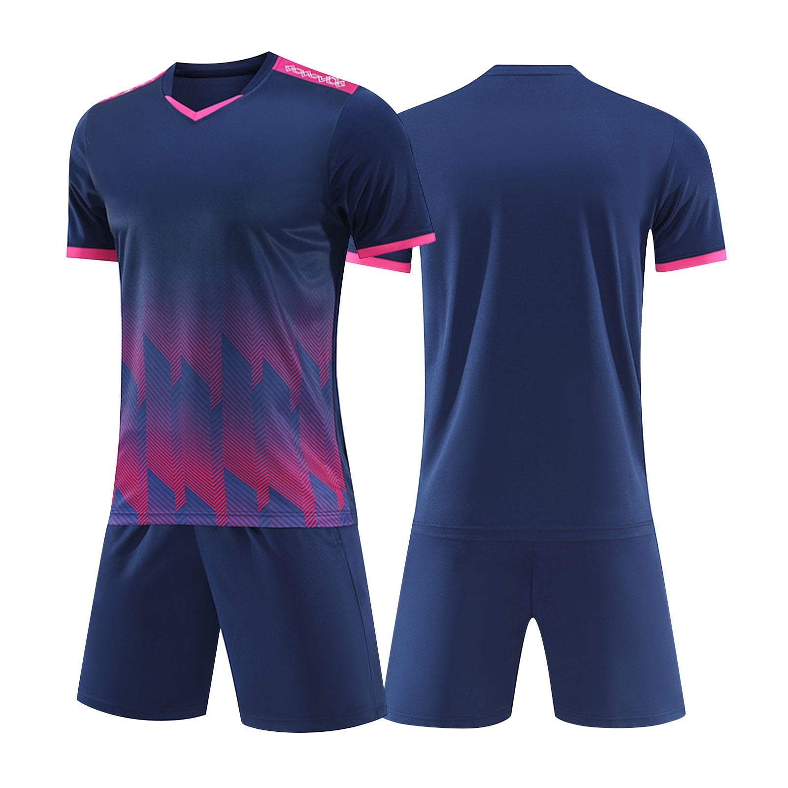 EnJoCho Boys Soccer Clothes Short Sleeve Loose Gradient Tshirt + Shorts ...