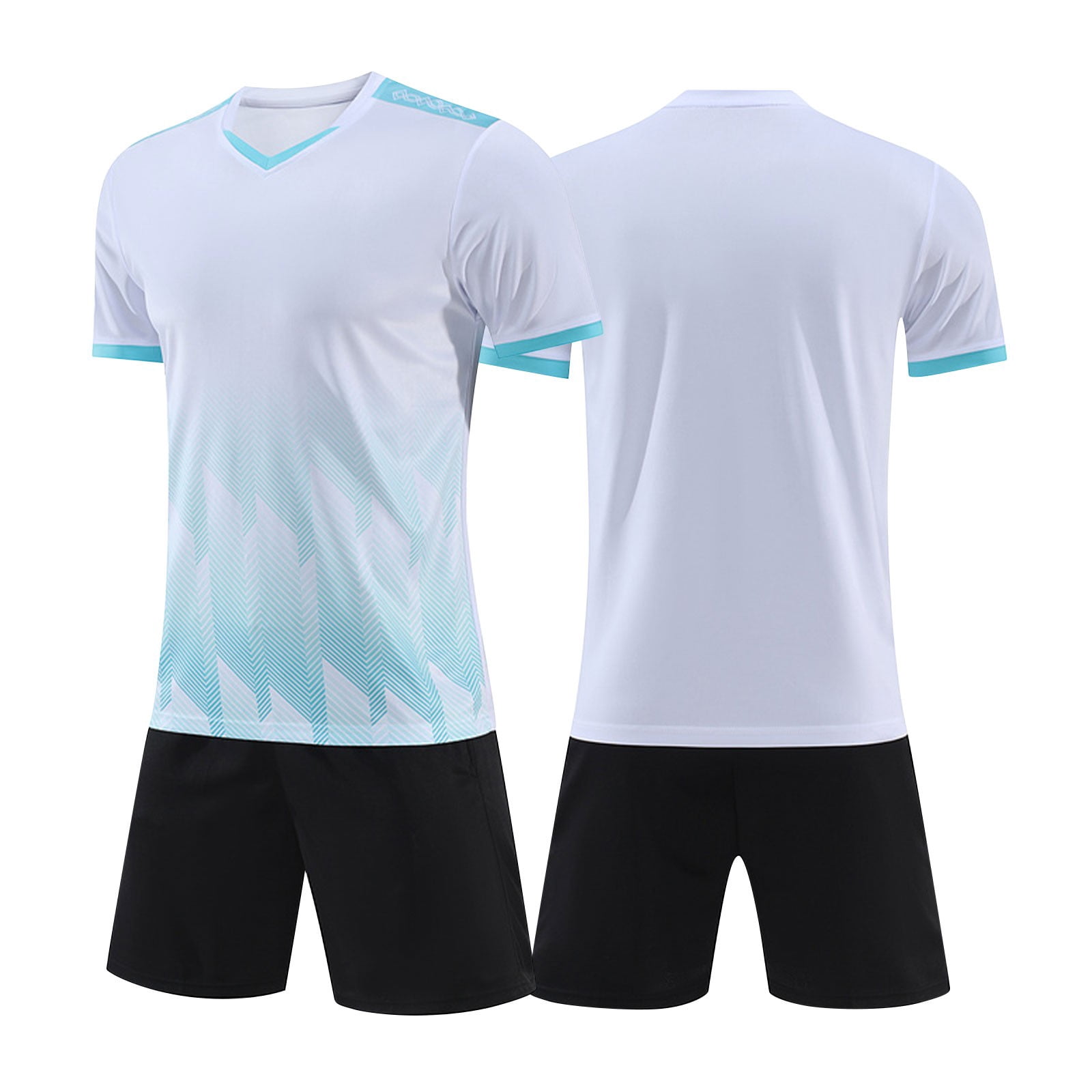 EnJoCho Boys Soccer Clothes Short Sleeve Loose Gradient Tshirt + Shorts ...