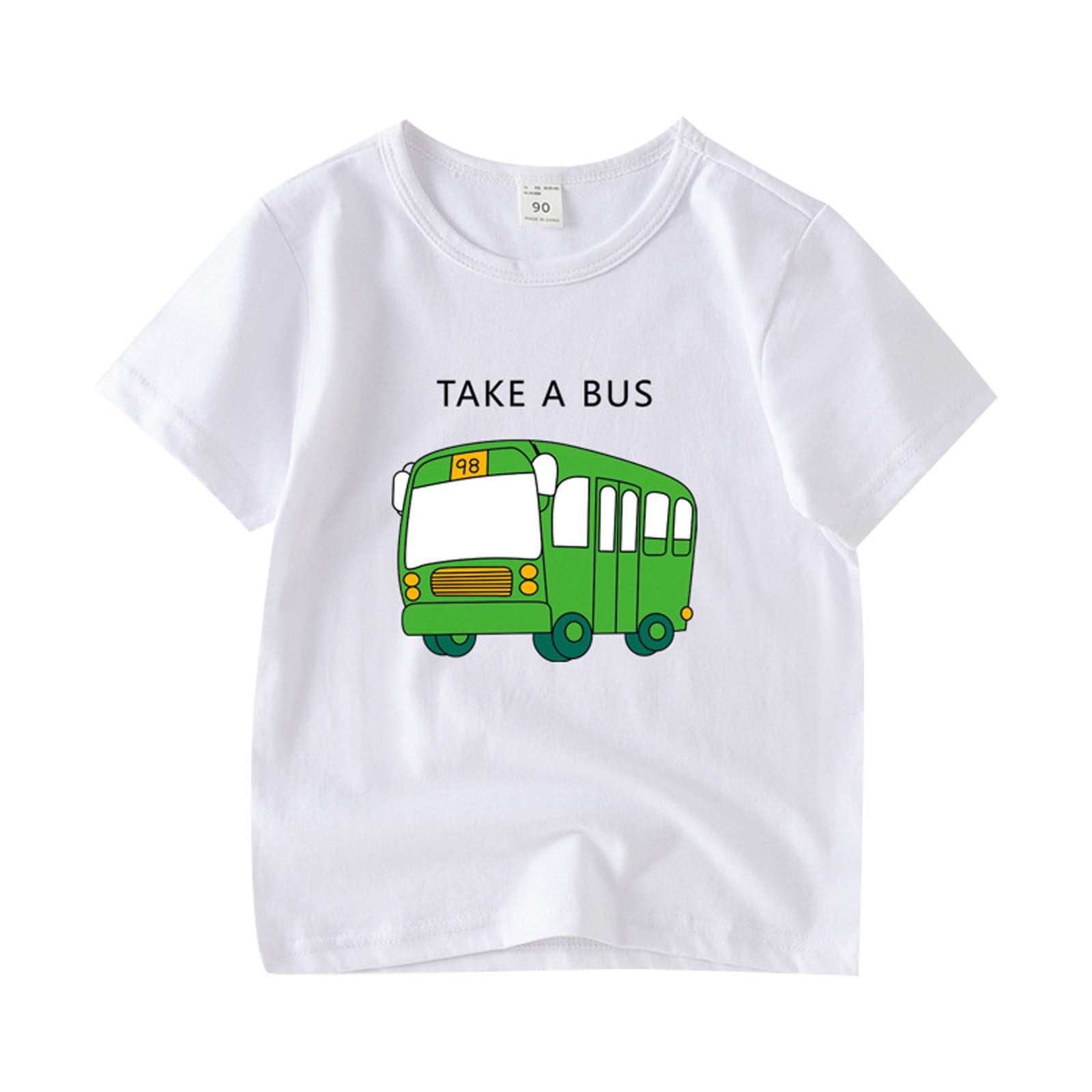 EnJoCho Child Cartoon Blouse Toddler Kids Boys Girls Summer Bus Car ...