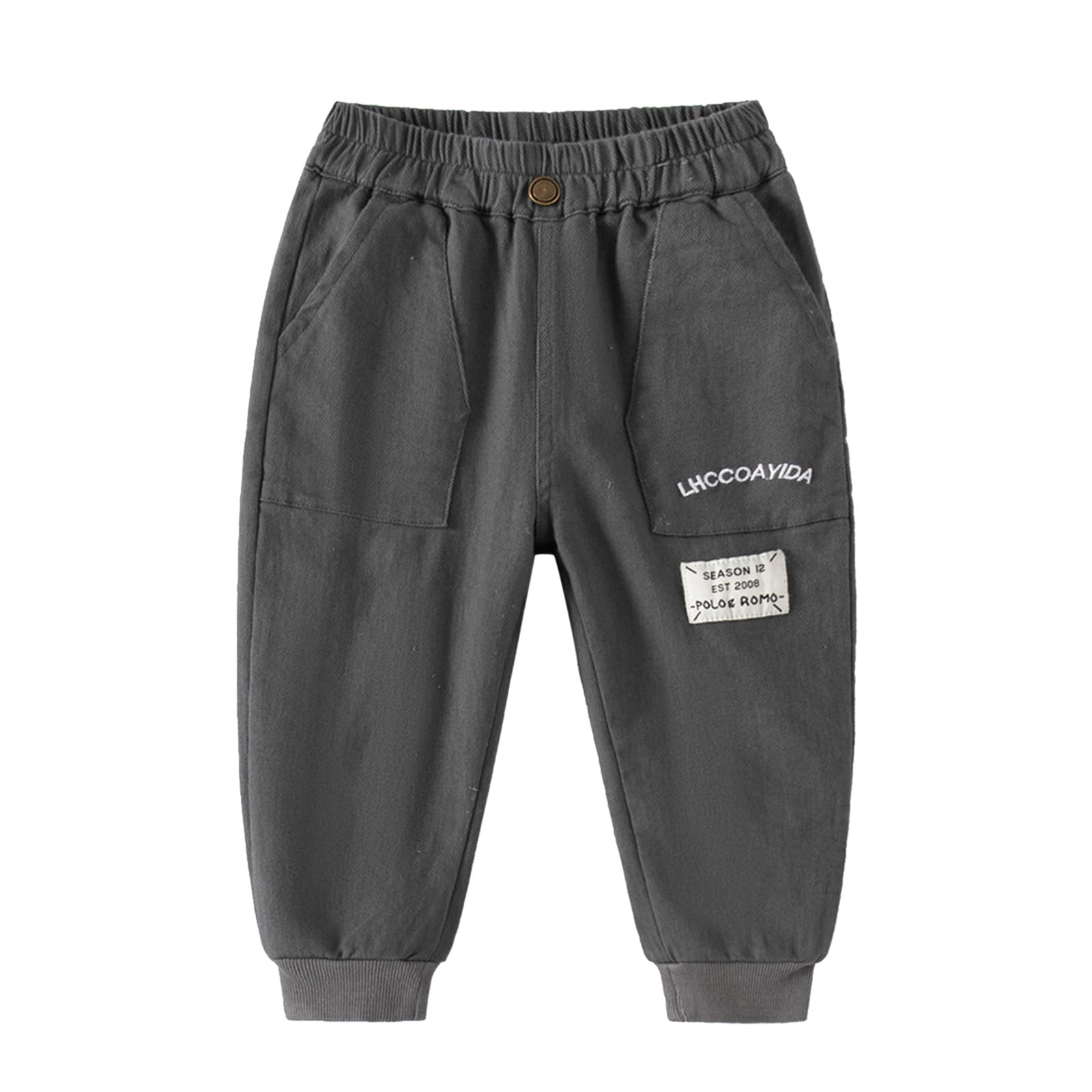 EnJoCho Children Pants Boys Pull On Solid Sports Jogger Workout Cargo ...