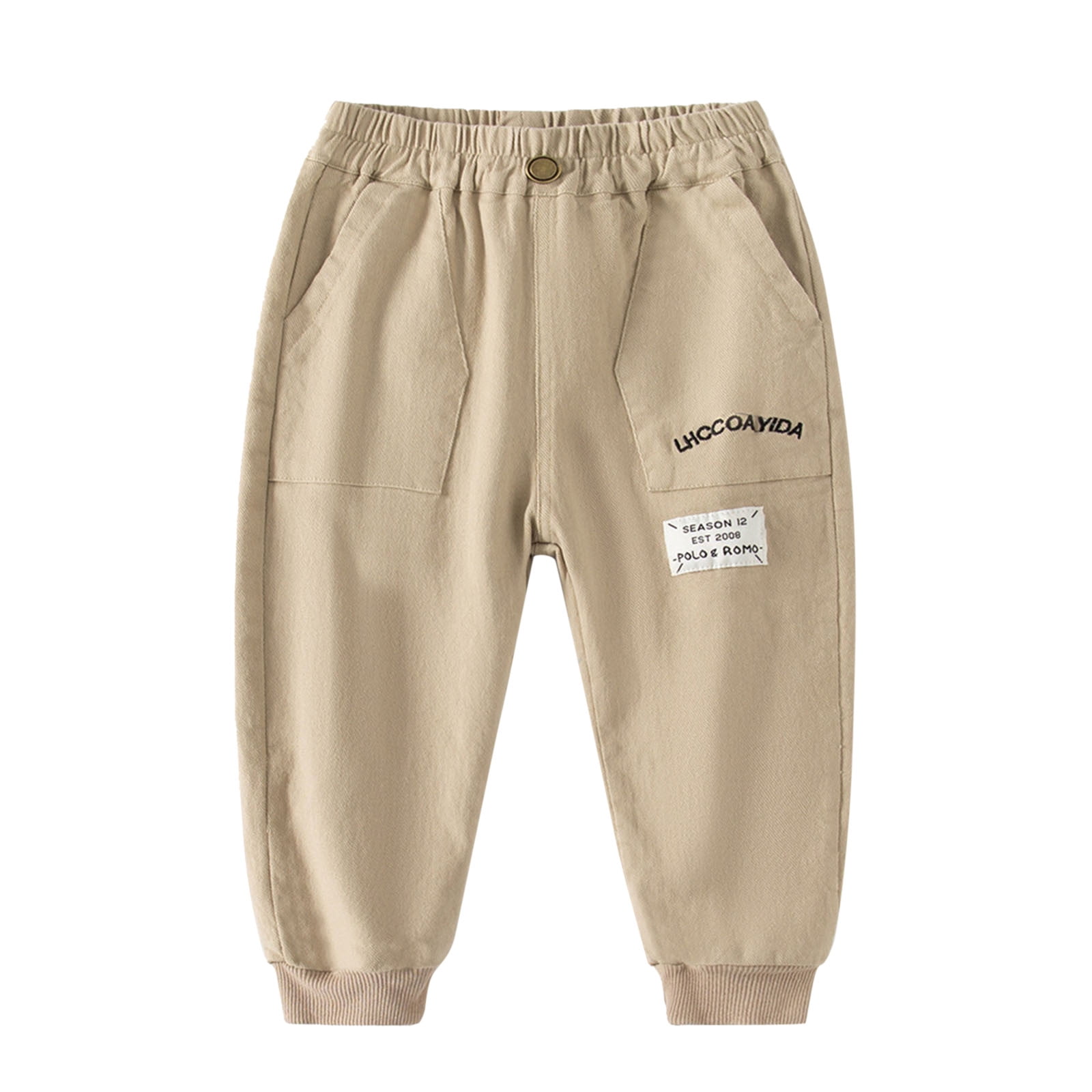 EnJoCho Children Pants Boys Pull On Solid Sports Jogger Workout Cargo ...