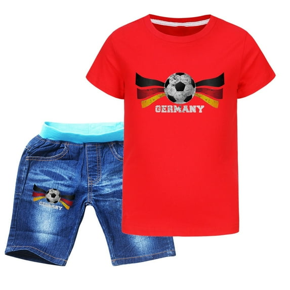 EnJoCho Children's Sportswear T Shirt + Trousers Short Sleeve + Jeans ...