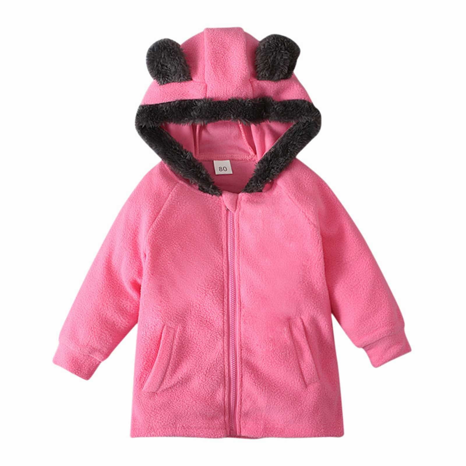 EnJoCho Childrens Coat Autumn Winter Solid Color Hooded Zipper ...