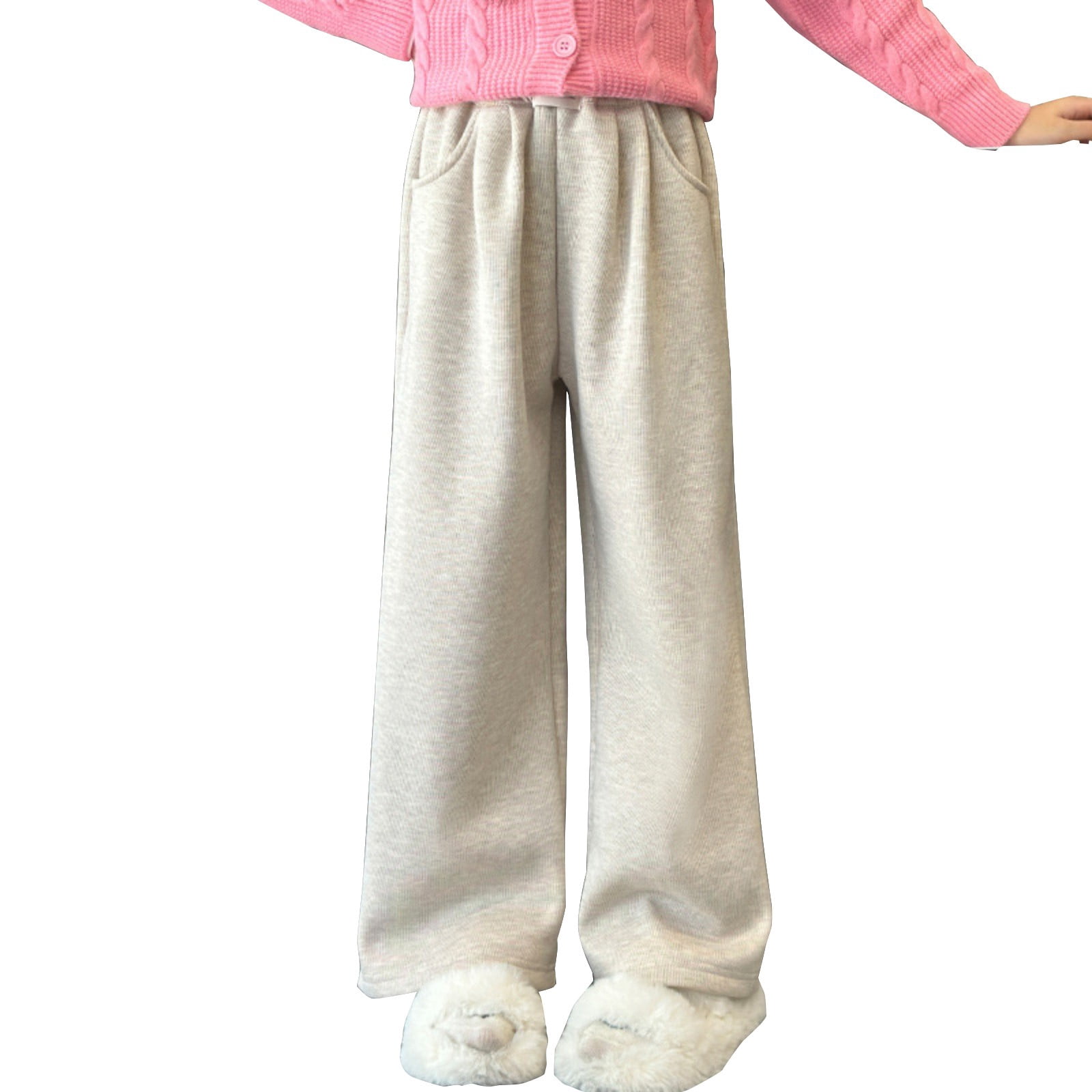 EnJoCho Childrens Straight Wide Leg Pants Girls Older Junior High ...
