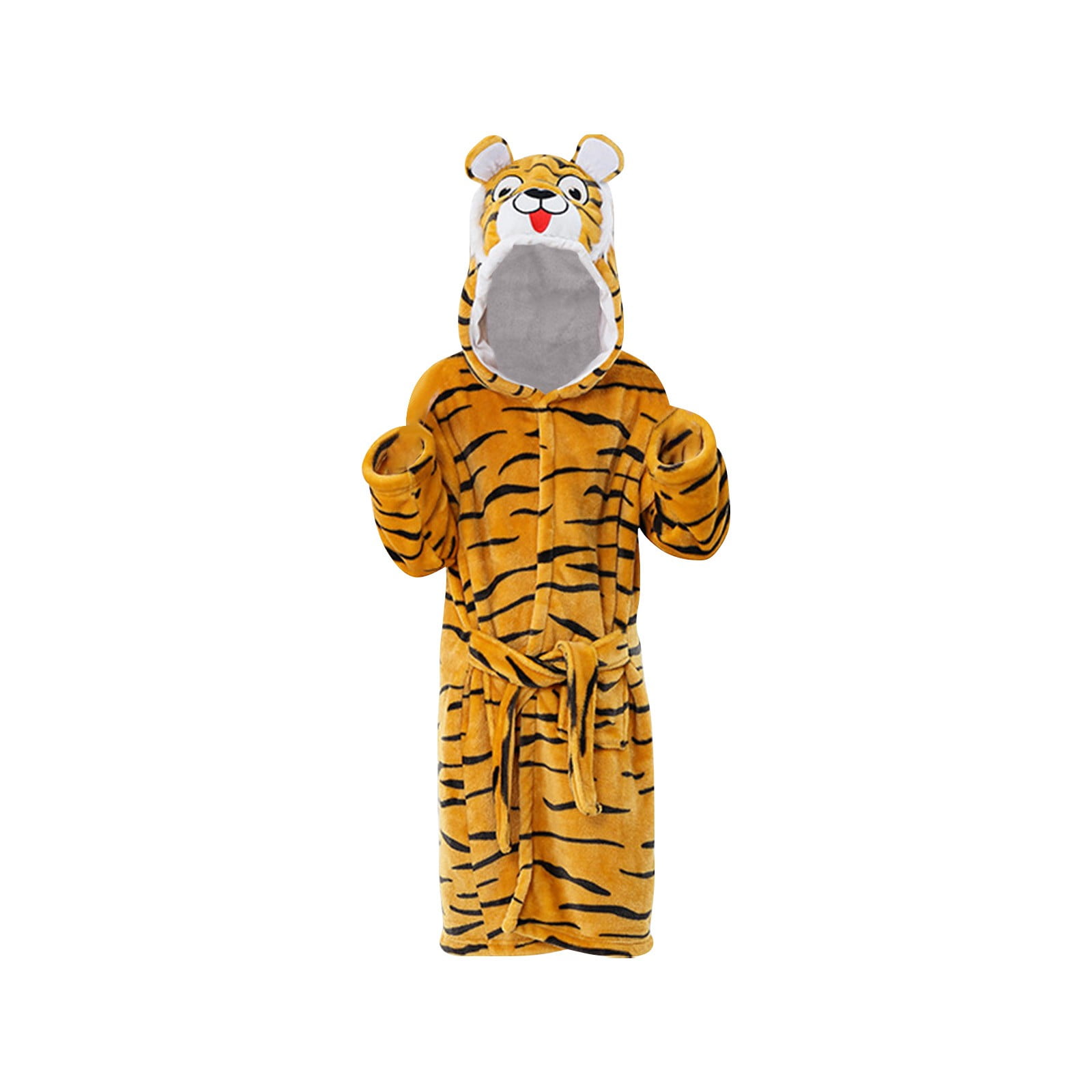 EnJoCho Clearence Dinosaur Hooded Plush Robe for Kids - Ultra-Soft ...