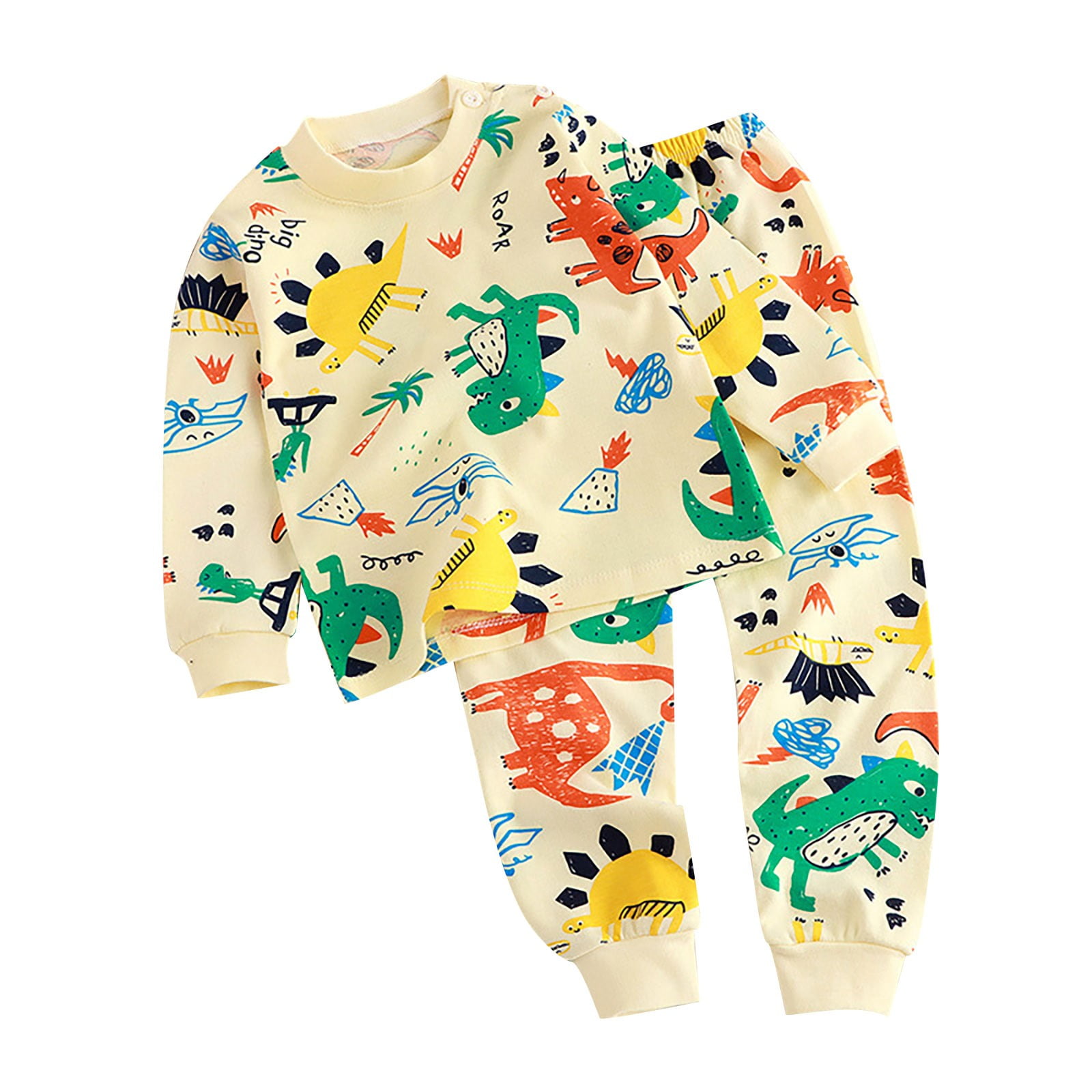 EnJoCho Clearence Kids Girls Boys Dinosaur Pajama Set - Sleepwear Cartoon Print Homewear for ...