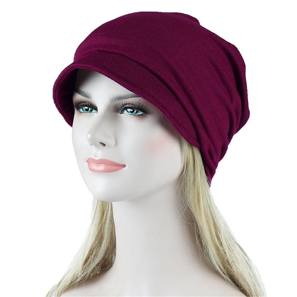 EnJoCho Comfort Cap for Women Soild Stretch Turban Hat Camouflage Hair ...